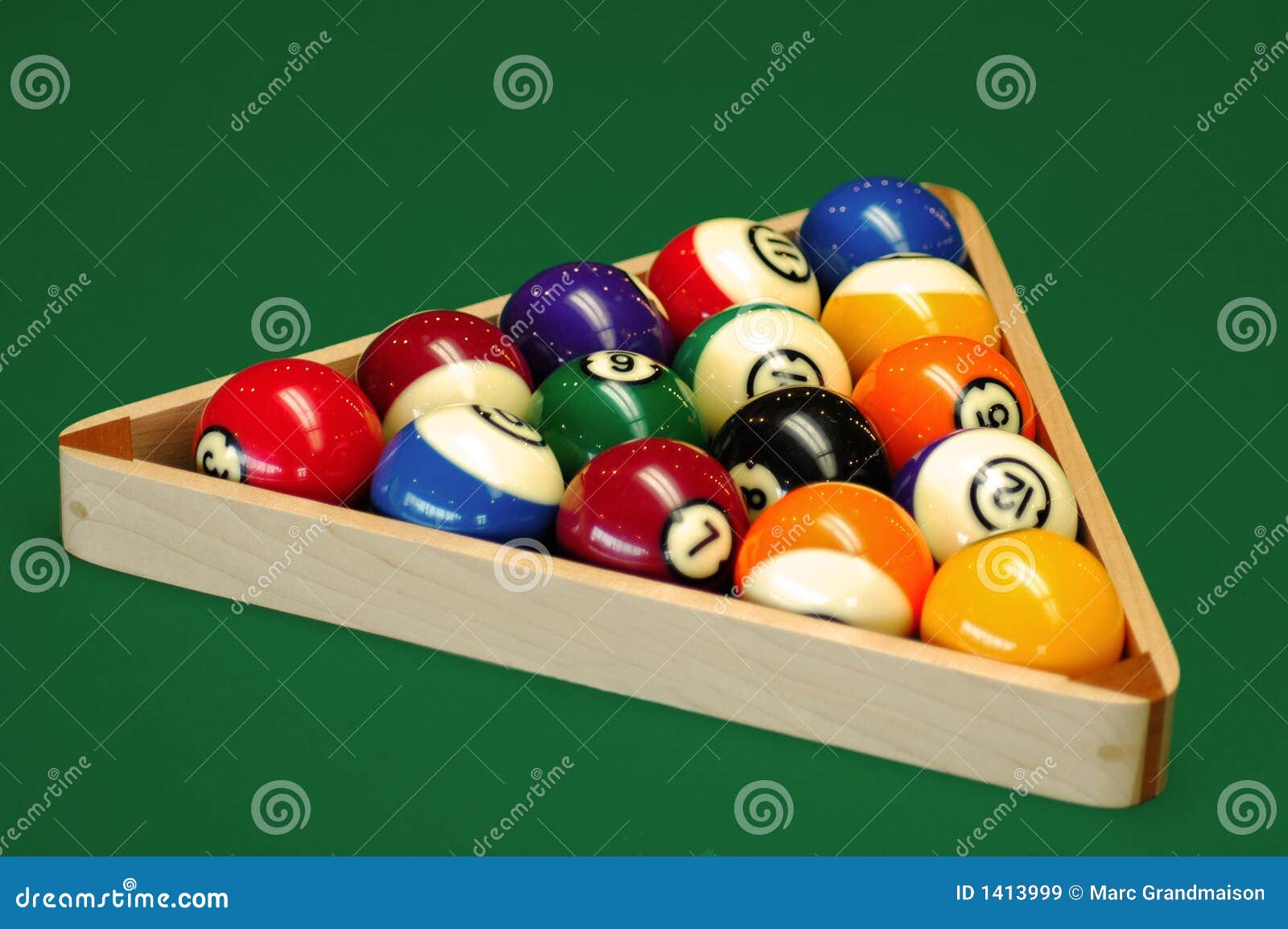 Billiard balls stock image. Image of shot, circle, depth - 1413999
