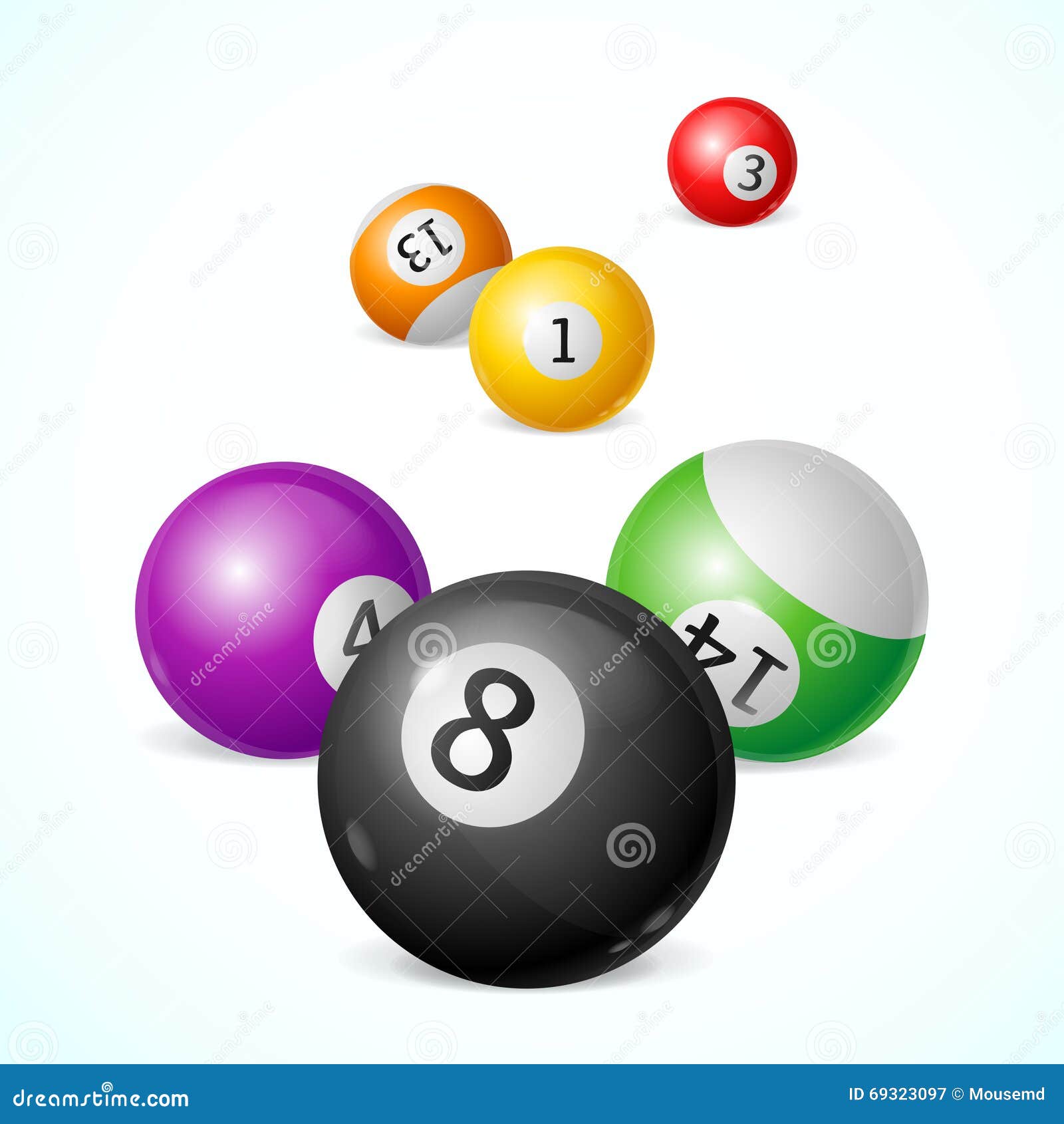 Billiard Balls Background. Vector Stock Vector - Illustration of ...