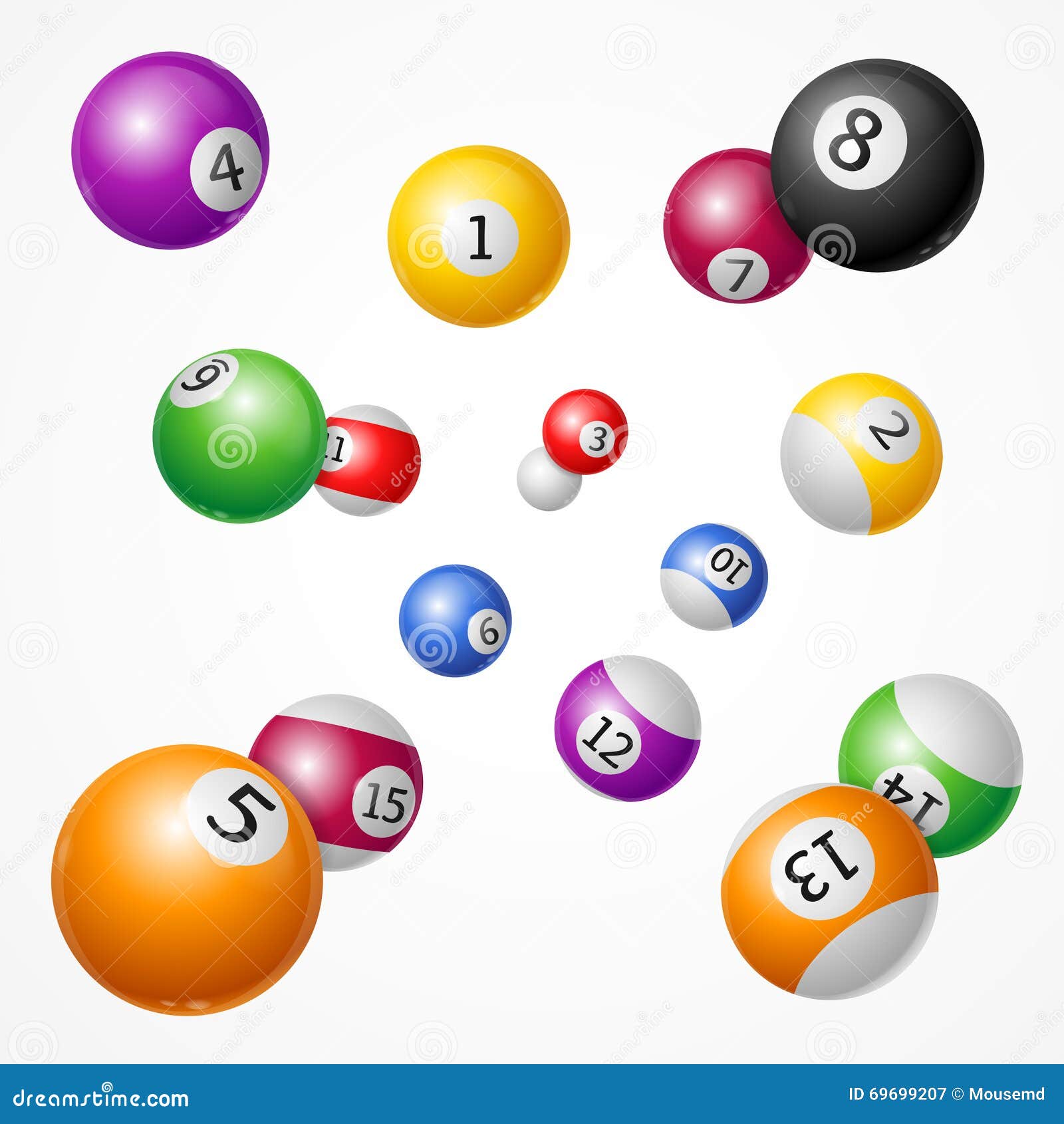 Billiard Balls Background. Vector Stock Vector - Illustration of ...