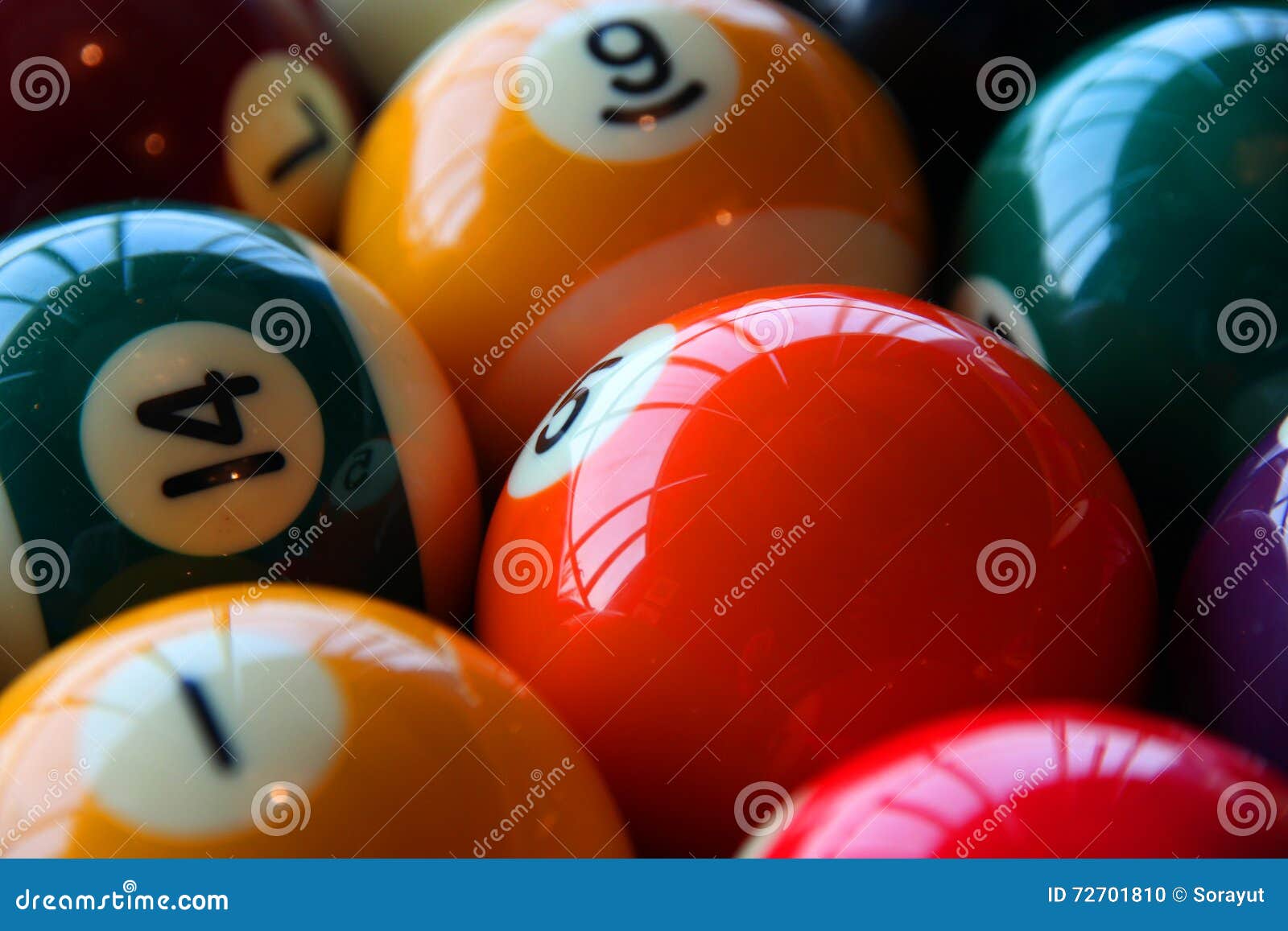Billiard balls stock photo. Image of recreational, activity - 72701810