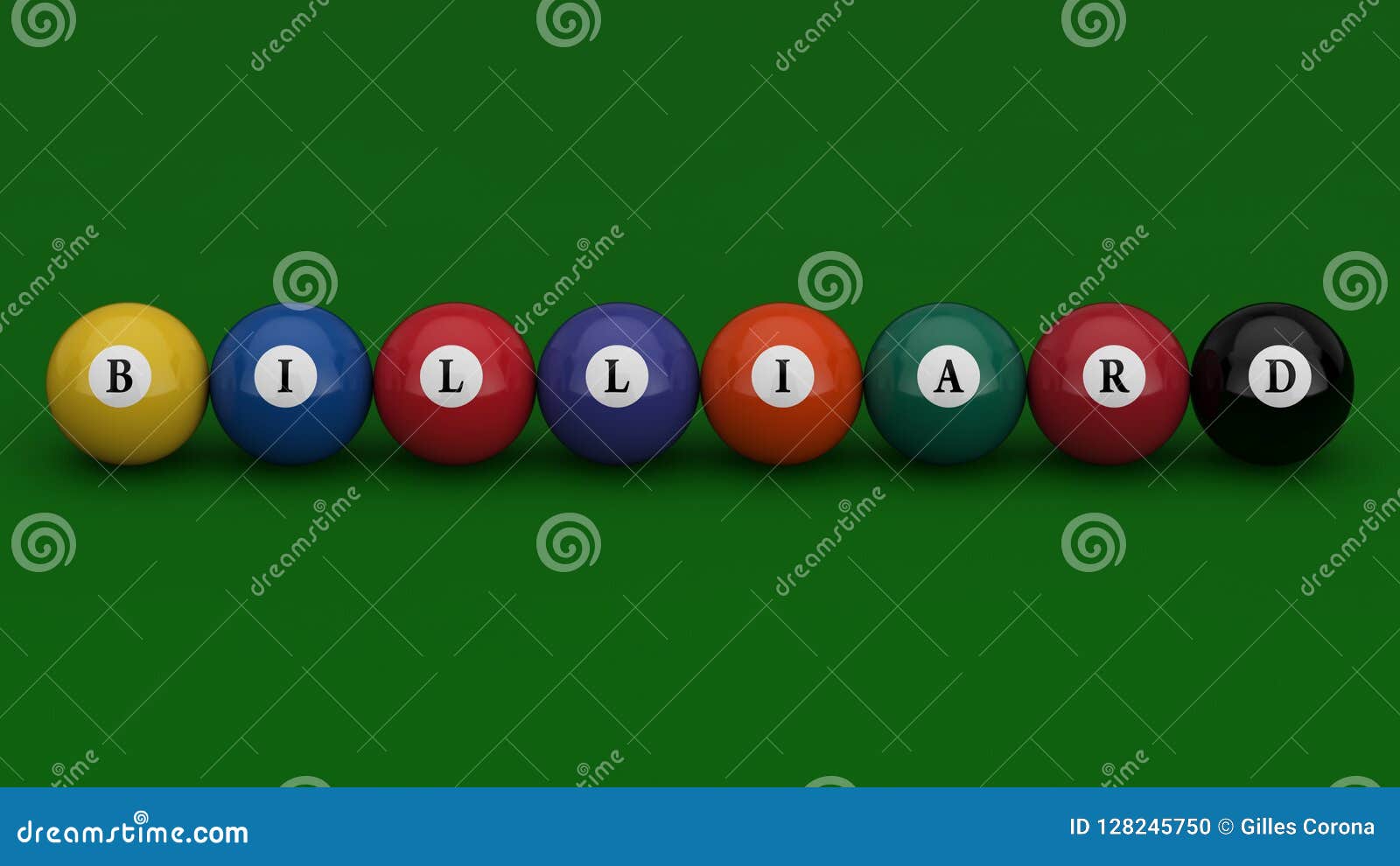 Billiard balls stock illustration. Illustration of ball - 128245750