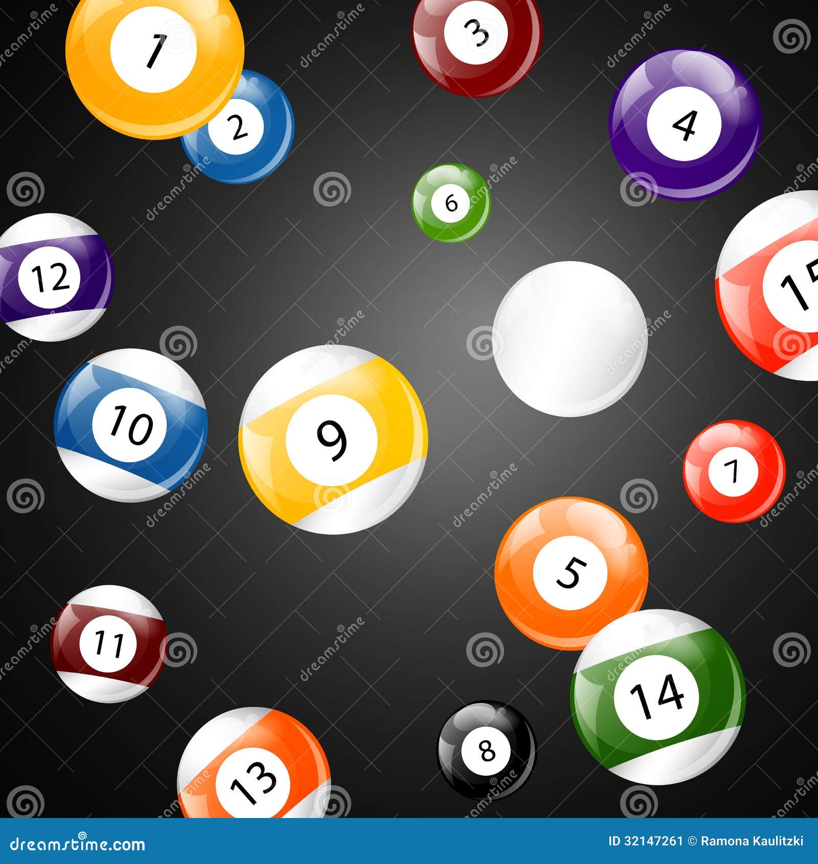 Billiard Balls stock illustration. Illustration of play - 32147261