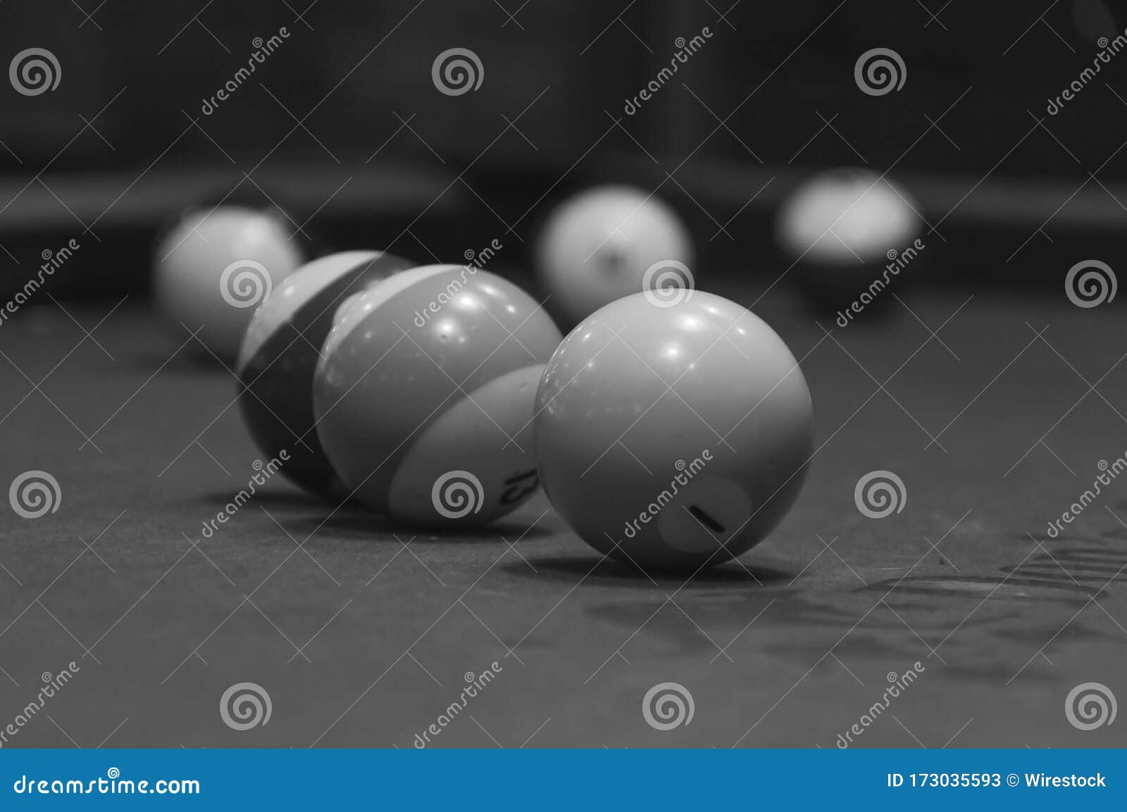 Billiard Balls Next To Each Other on the Table Stock Image - Image of ...