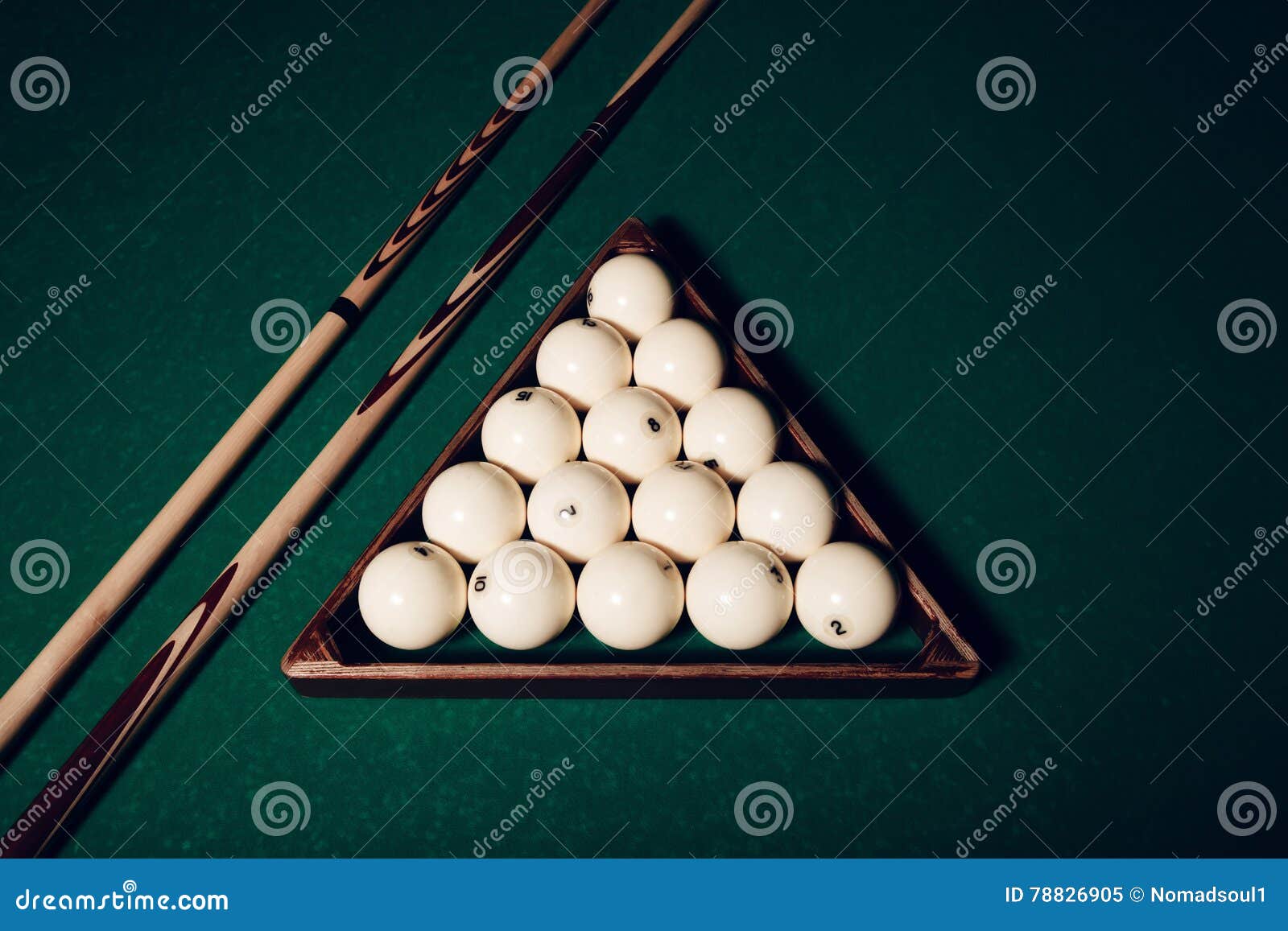 Billiard Balls and Pool Sticks Stock Image - Image of club, pool: 78826905