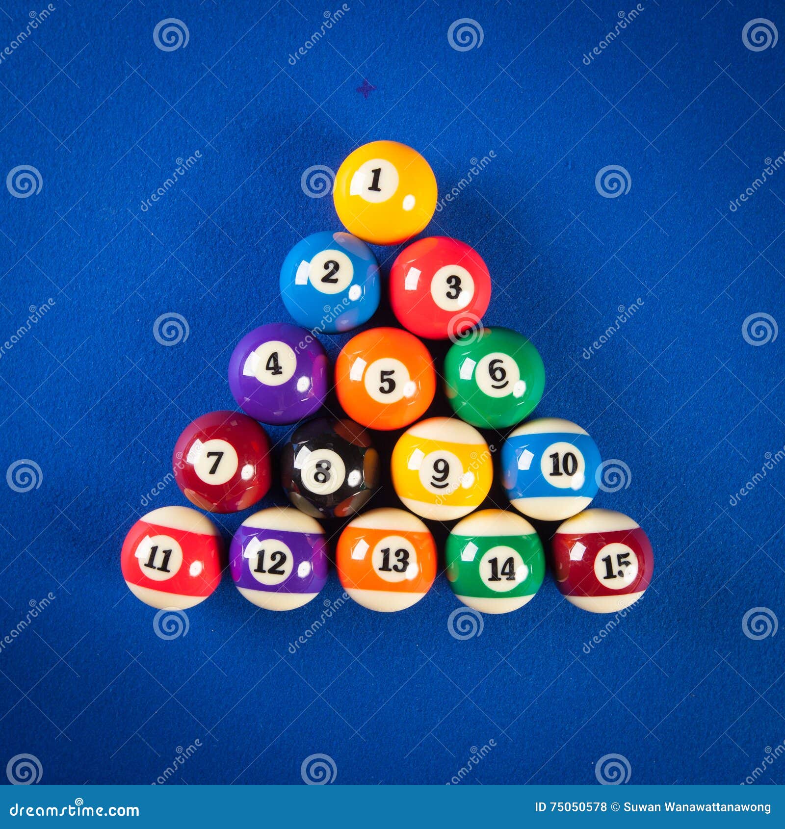 Billiard Balls in a Pool Table Stock Photo - Image of ball, nightlife ...