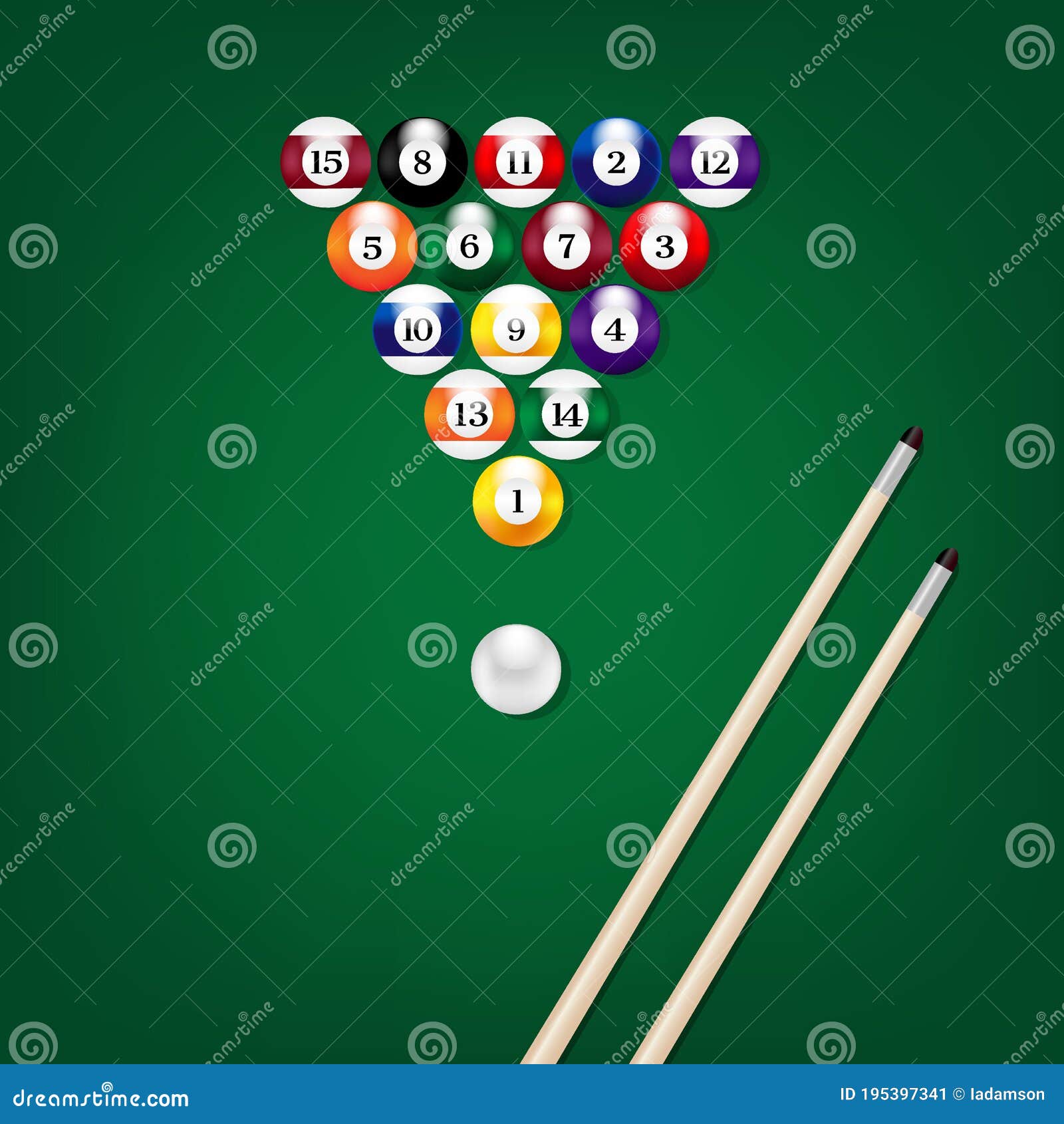 Billiard Balls Poster stock vector. Illustration of icon - 195397341