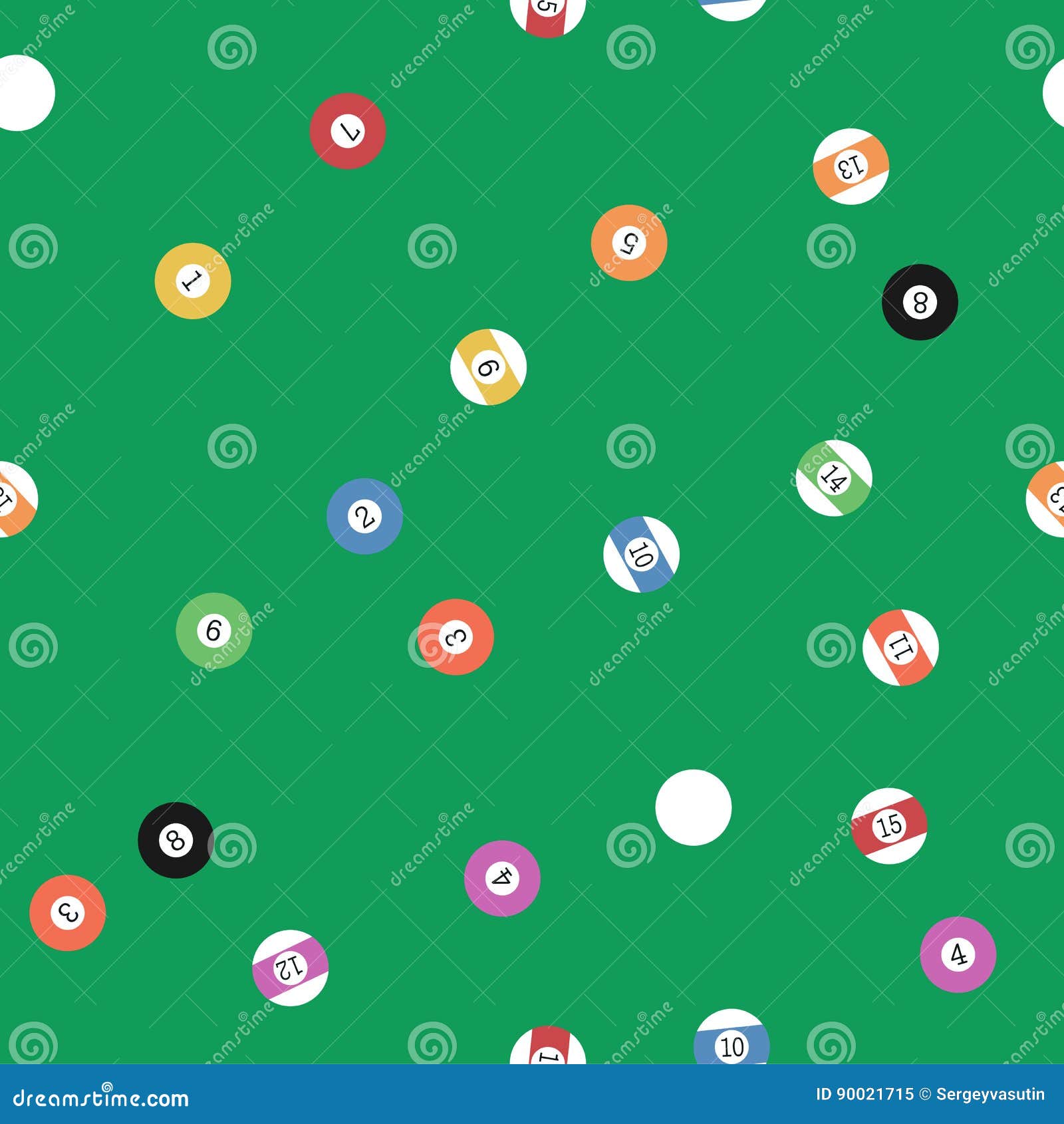 Billiard Balls Seamless Pattern Stock Vector - Illustration of pool ...