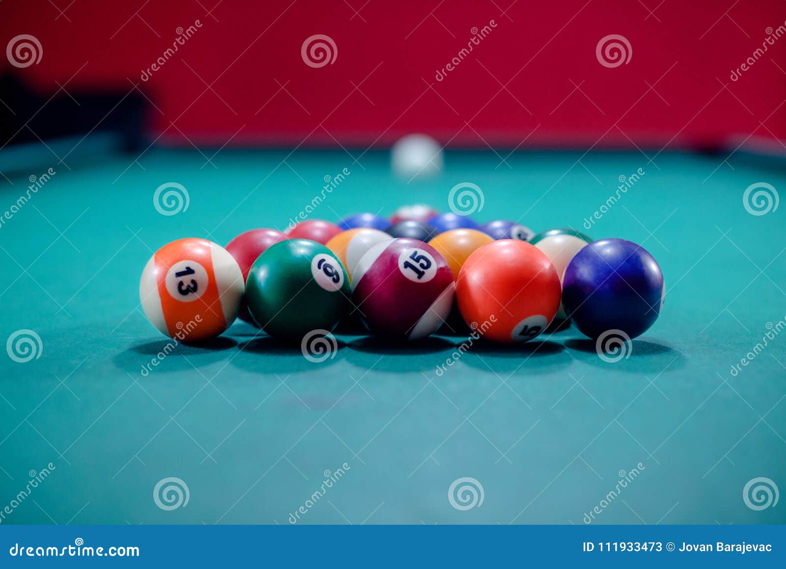 Billiard balls set up stock image. Image of symbol, activity - 111933473