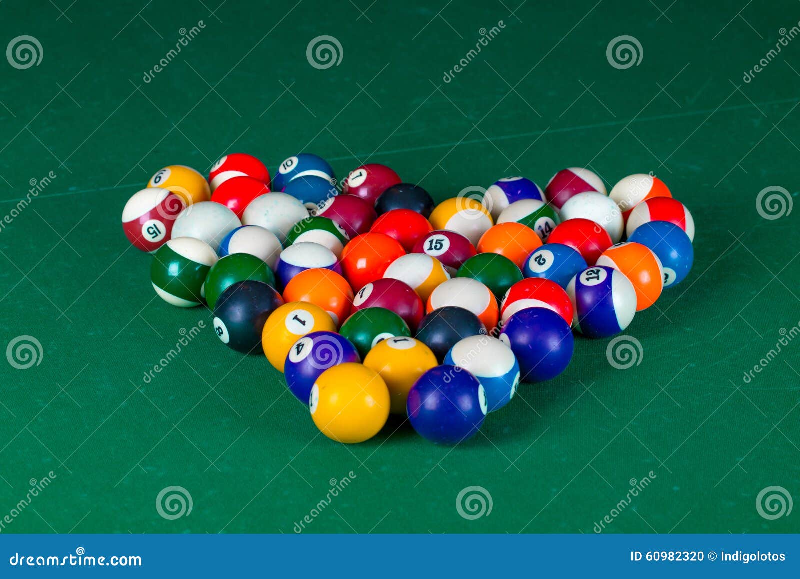 Billiard Balls in Shape of Heart Stock Photo - Image of round ...