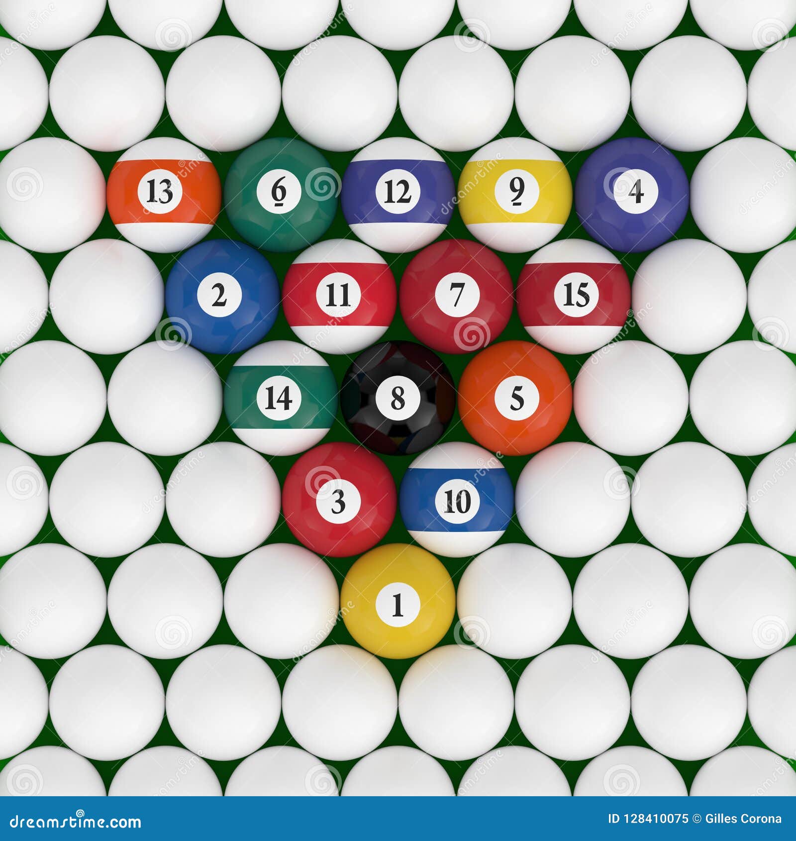 Billiard balls stock illustration. Illustration of word - 128410075