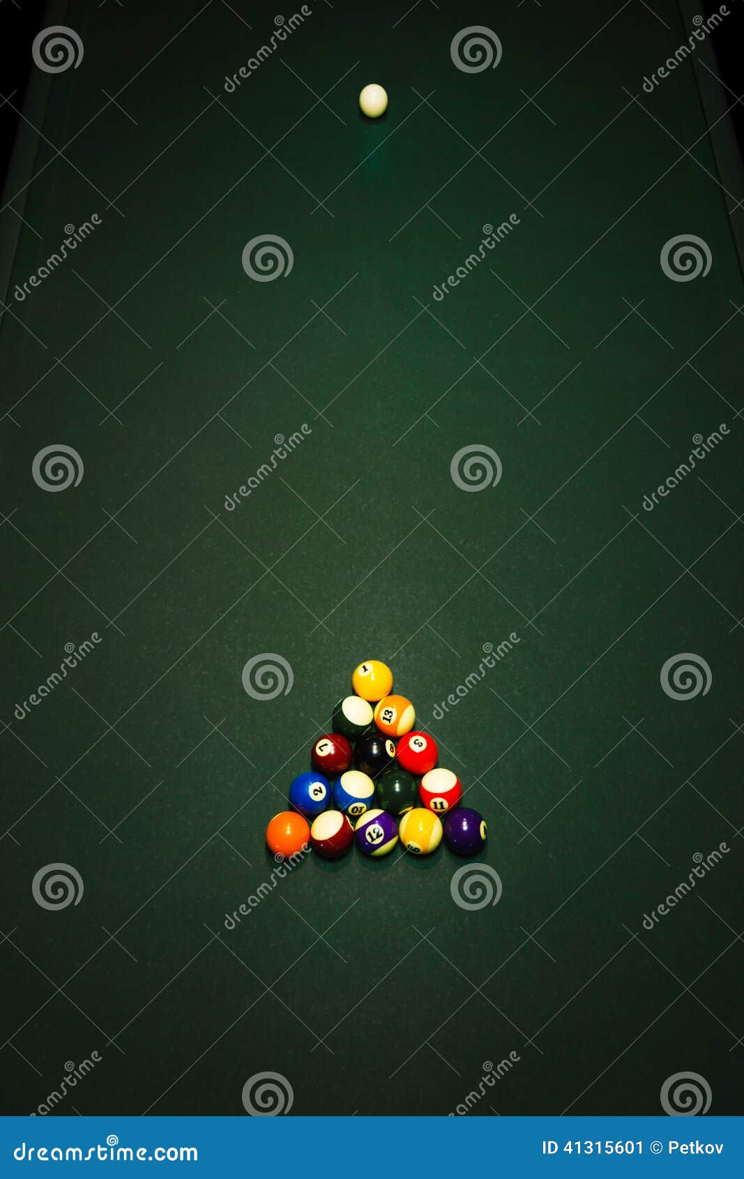 Billiard Balls Shooting Top View Stock Image - Image of leisure, shiny ...