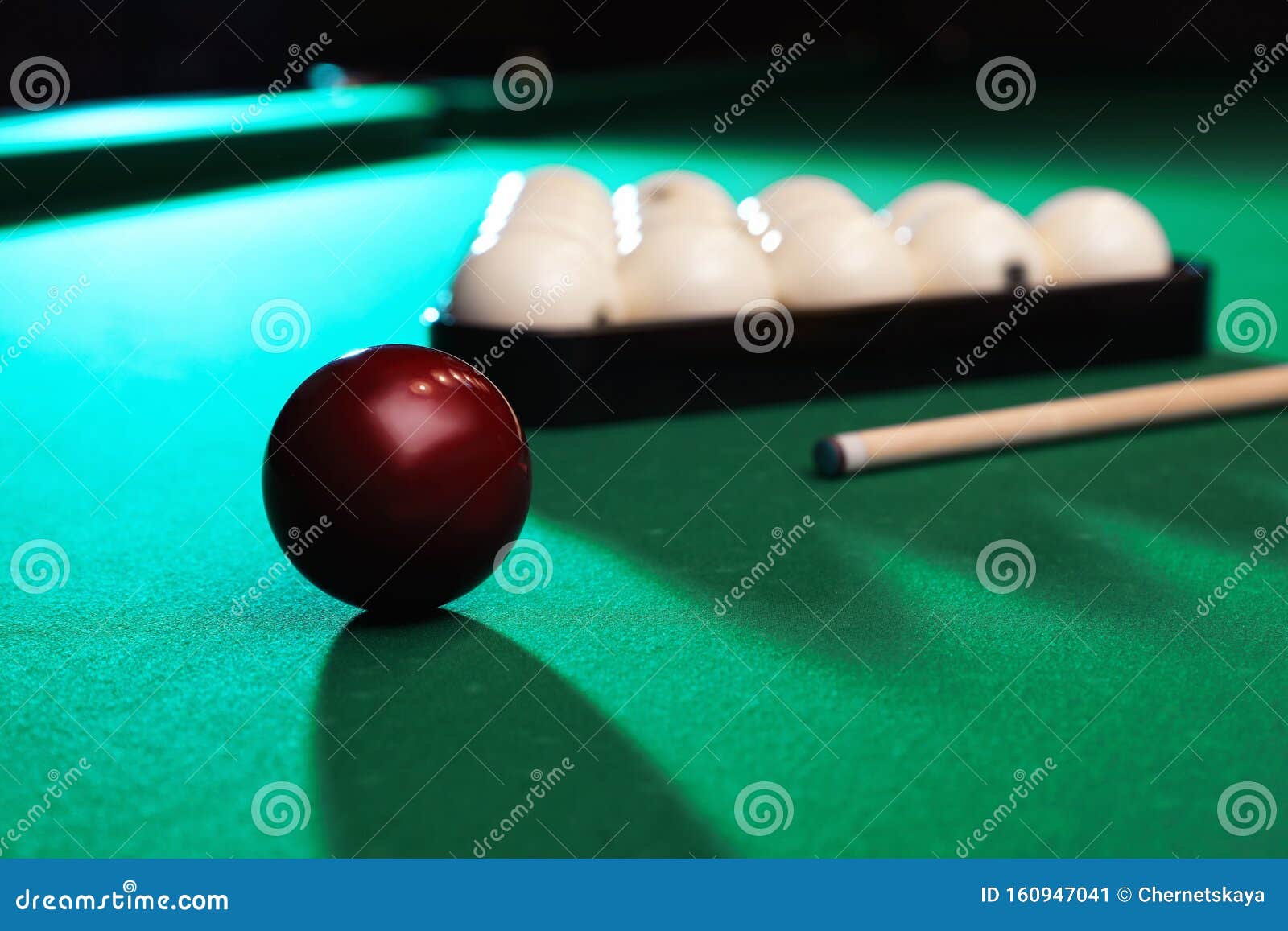 Billiard Balls, Triangle Rack and Cue on Table Stock Image - Image of ... Billiard Balls, Triangle Rack and Cue on Table Stock Image - Image of ...