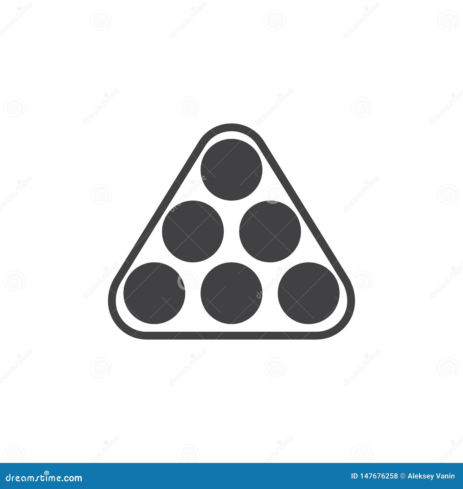 Billiard Balls and Triangle Vector Icon Stock Vector - Illustration of ...