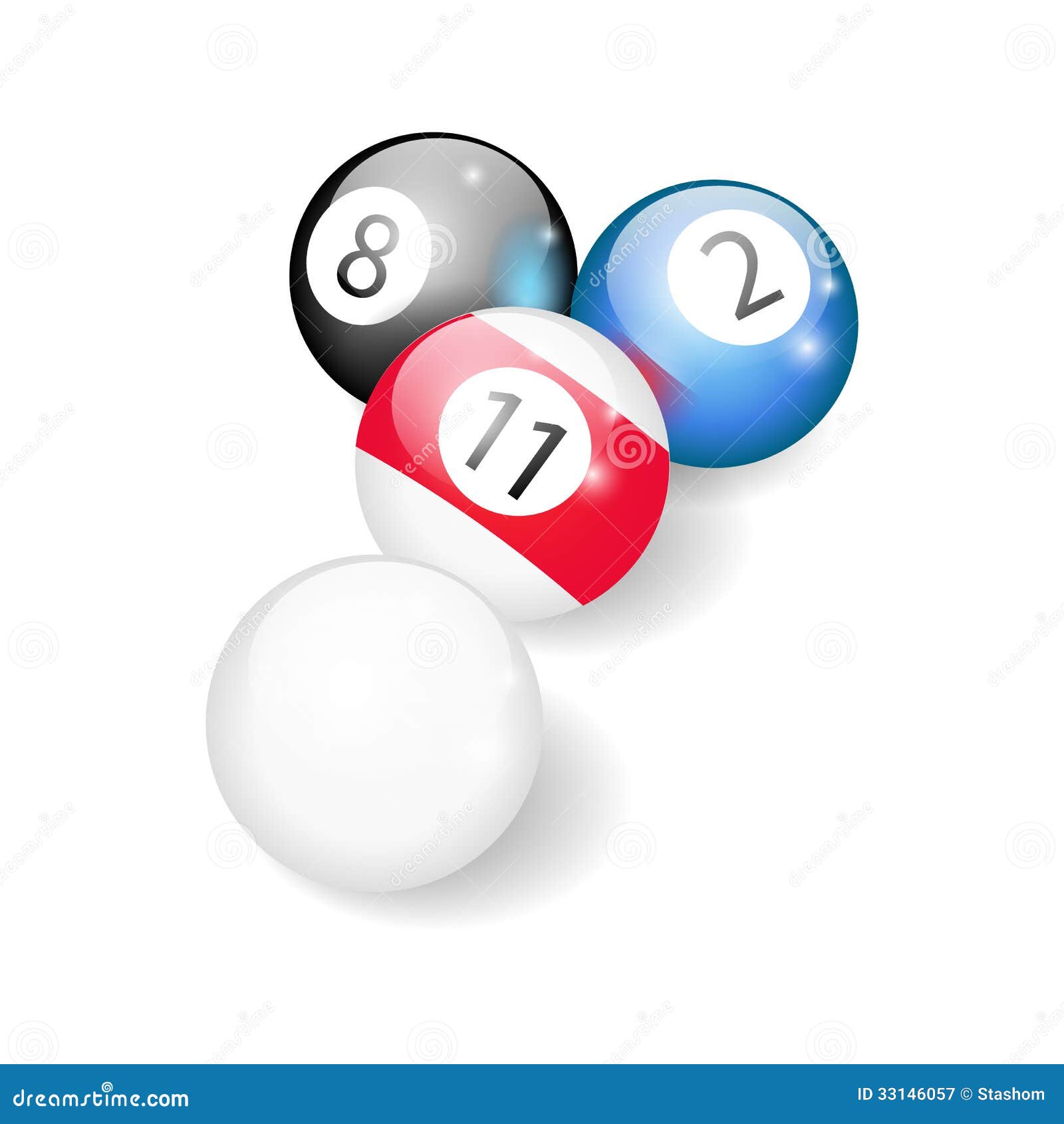 Billiard Balls. Vector Illustration Stock Vector - Illustration of icon ...