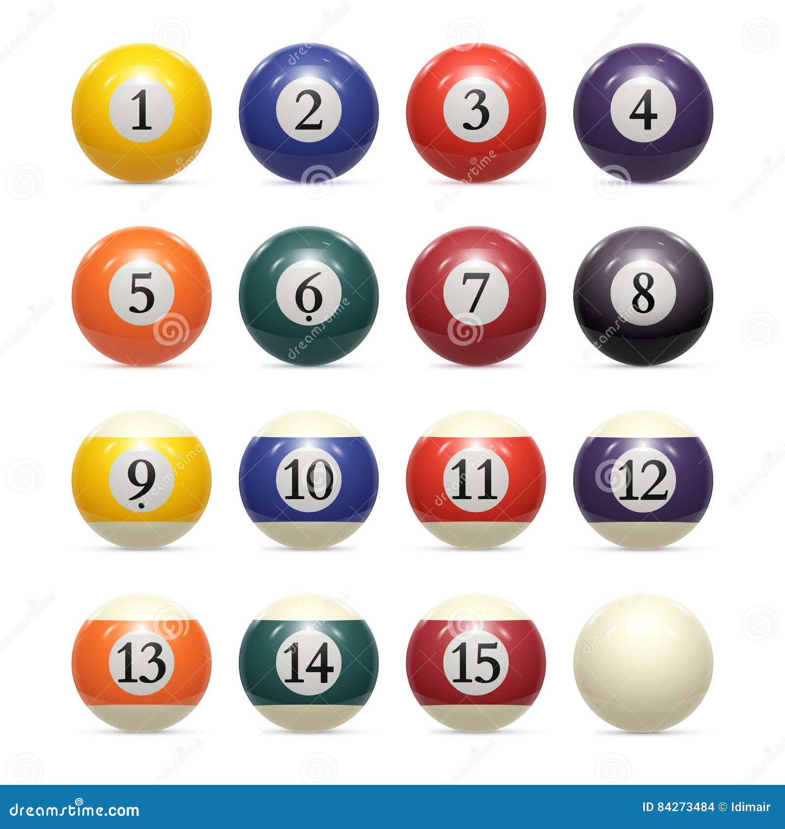 Billiard balls. vector stock vector. Illustration of ball - 84273484