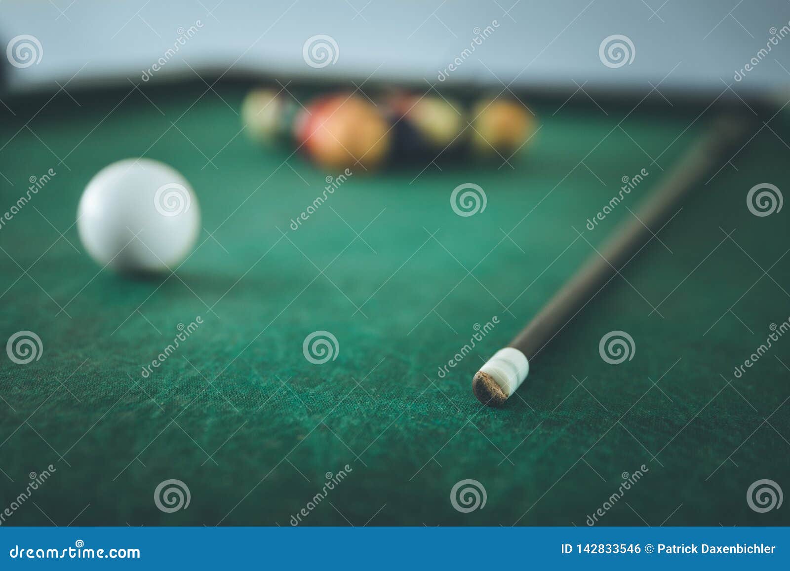 Billiard in a Bar, Queue and Balls on the Table, Quitting Time Stock ...