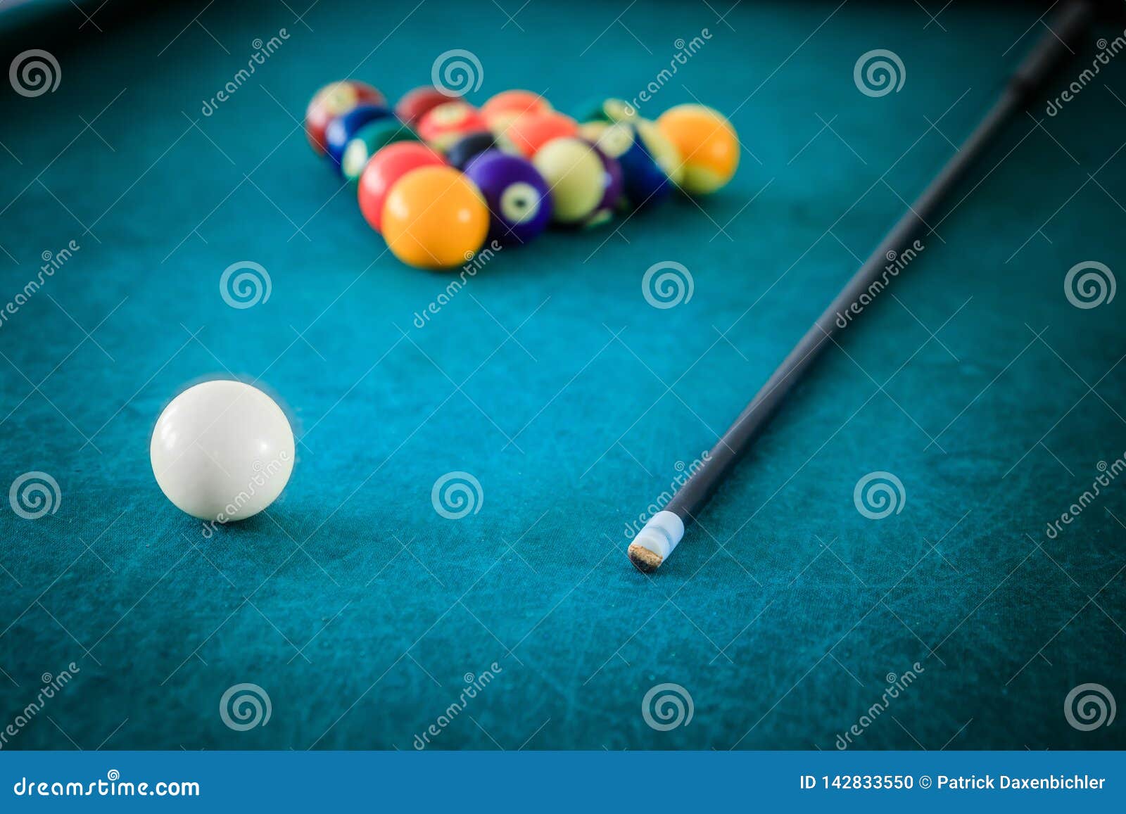 Billiard in a Bar, Queue and Balls on the Table, Quitting Time Stock ...