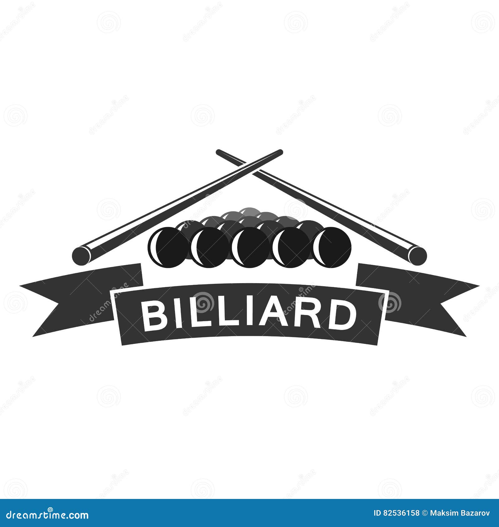 Billiard Club Logo Template Design Stock Vector - Illustration of black ...