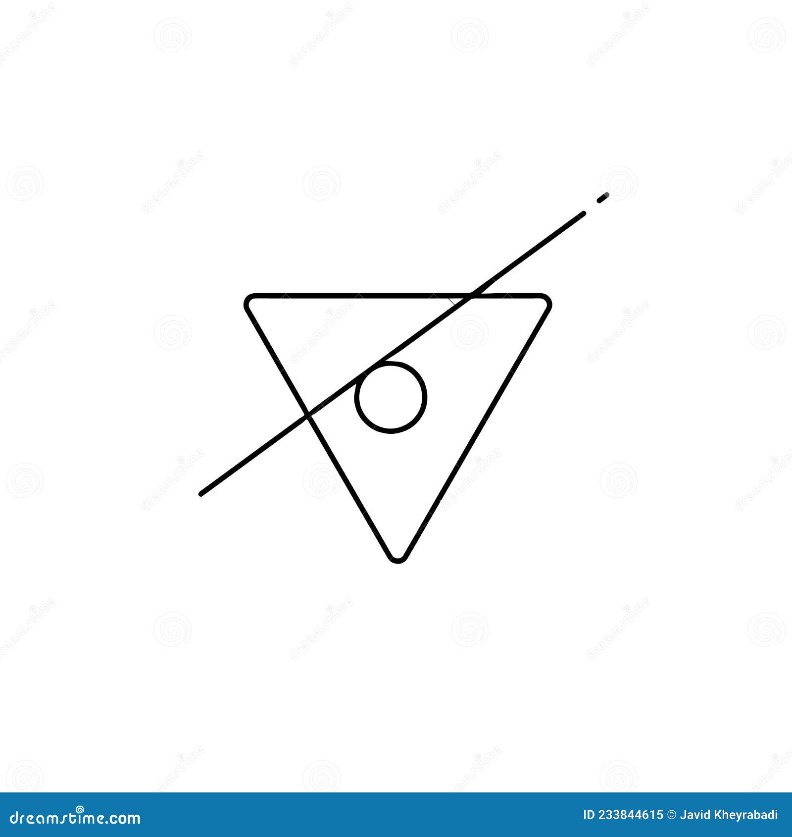 Billiard Cues and Triangle Thin Line Icon. Billiard Cues and Triangle ...