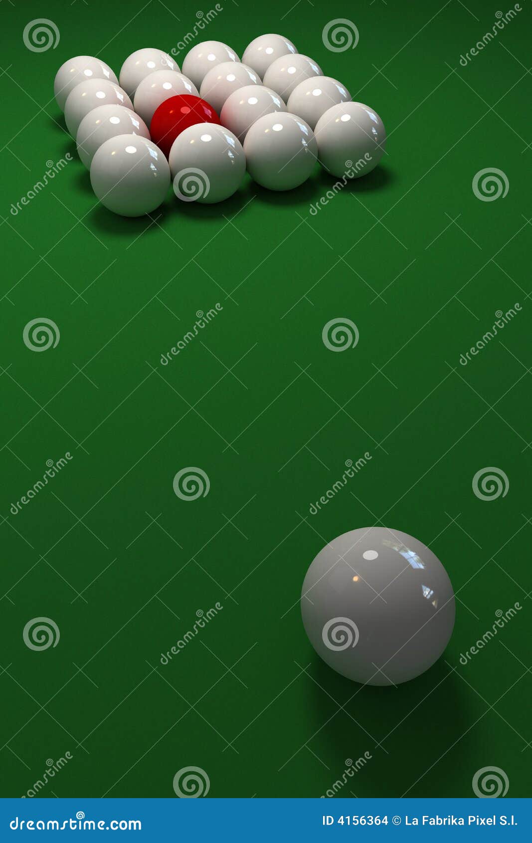 Billiard Game with a Square of White Balls Stock Illustration ...