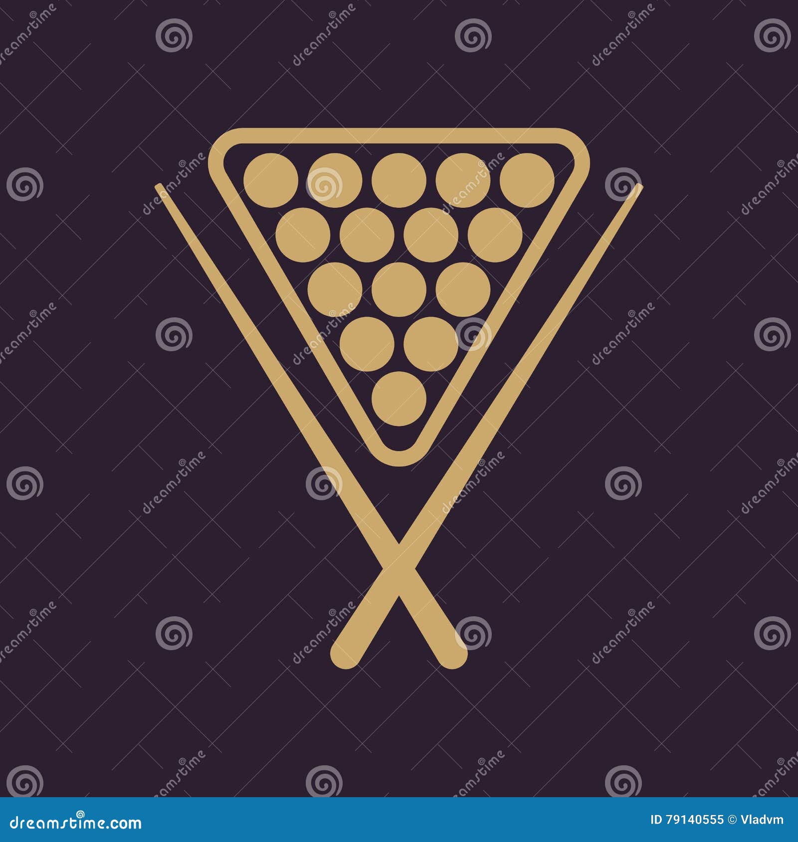 The Billiard Icon. Game Symbol Stock Vector - Illustration of icon ...