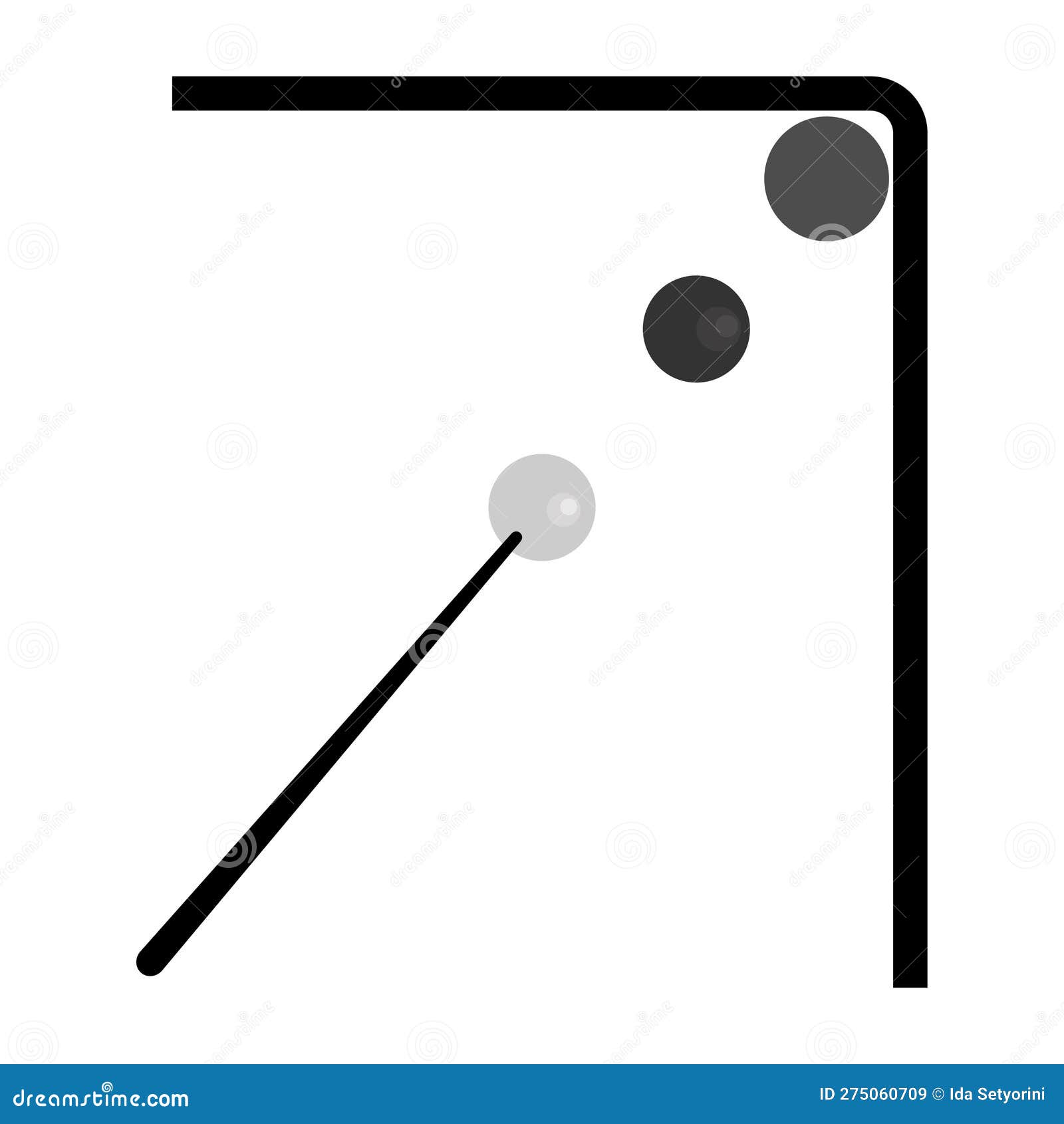 Billiard icon vector stock illustration. Illustration of vector - 275060709