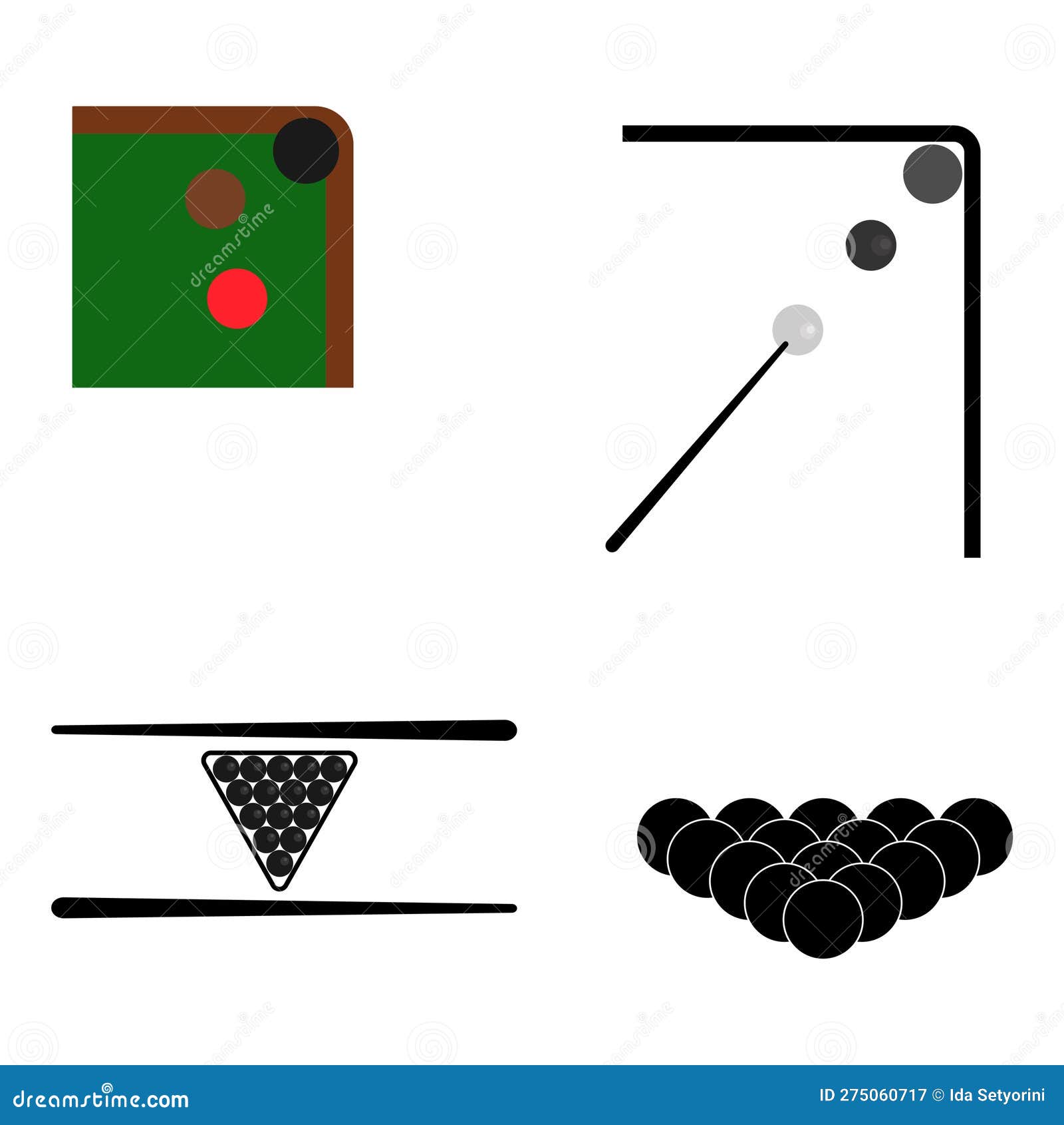 Billiard icon vector stock illustration. Illustration of league - 275060717