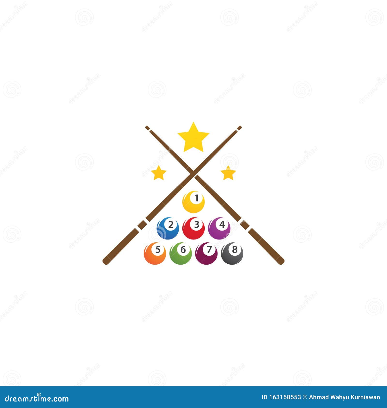 Billiard logo vector stock vector. Illustration of icon - 163158553