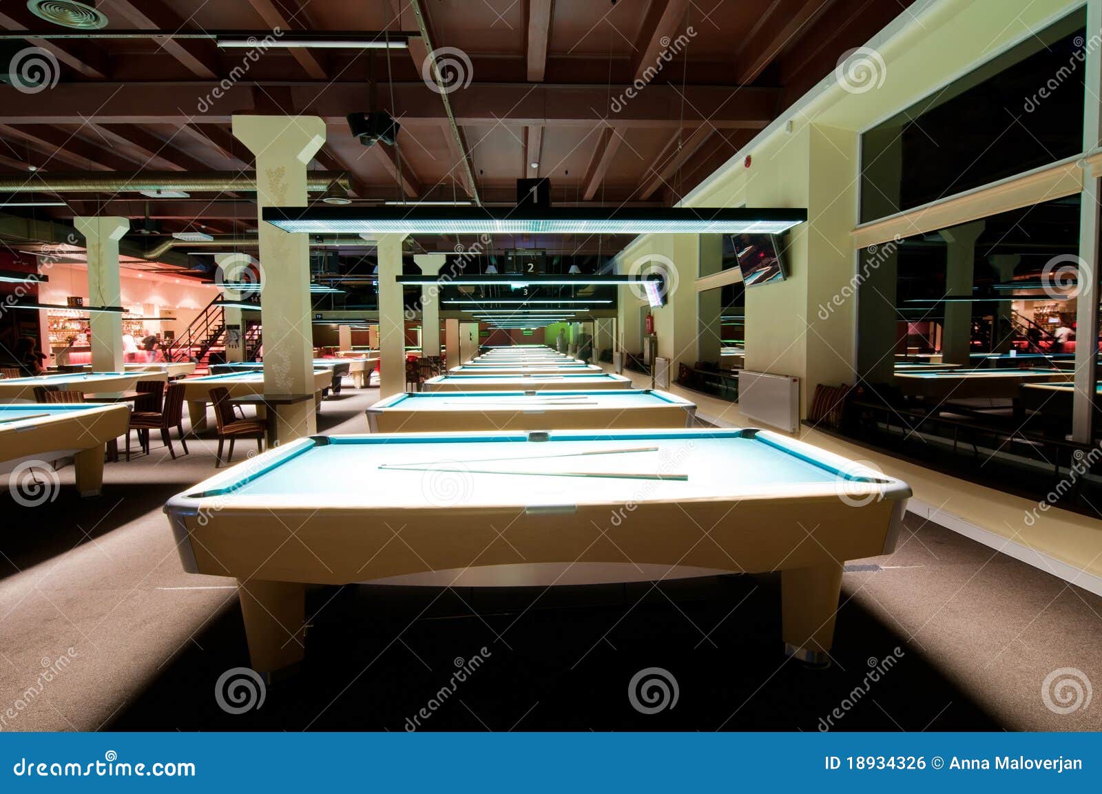 Billiard room stock photo. Image of indoors, colored - 18934326