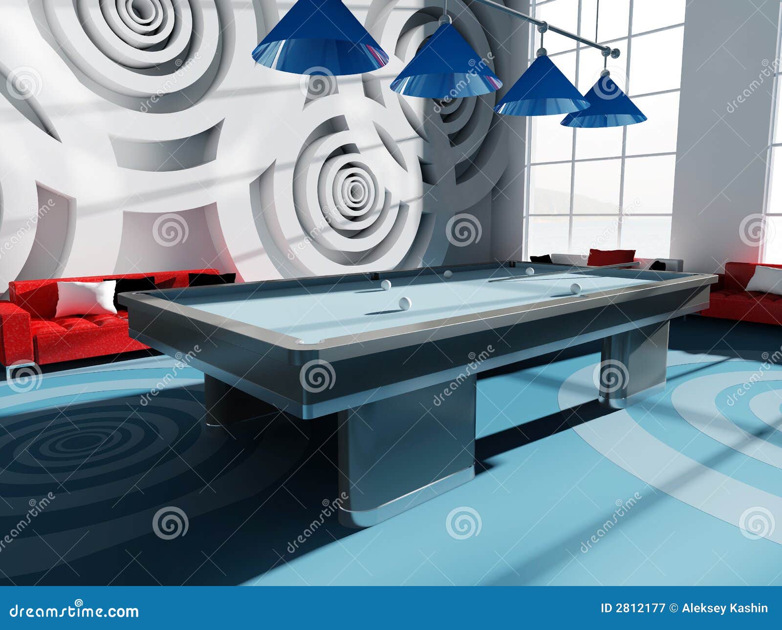 Billiard room stock illustration. Illustration of interior - 2812177