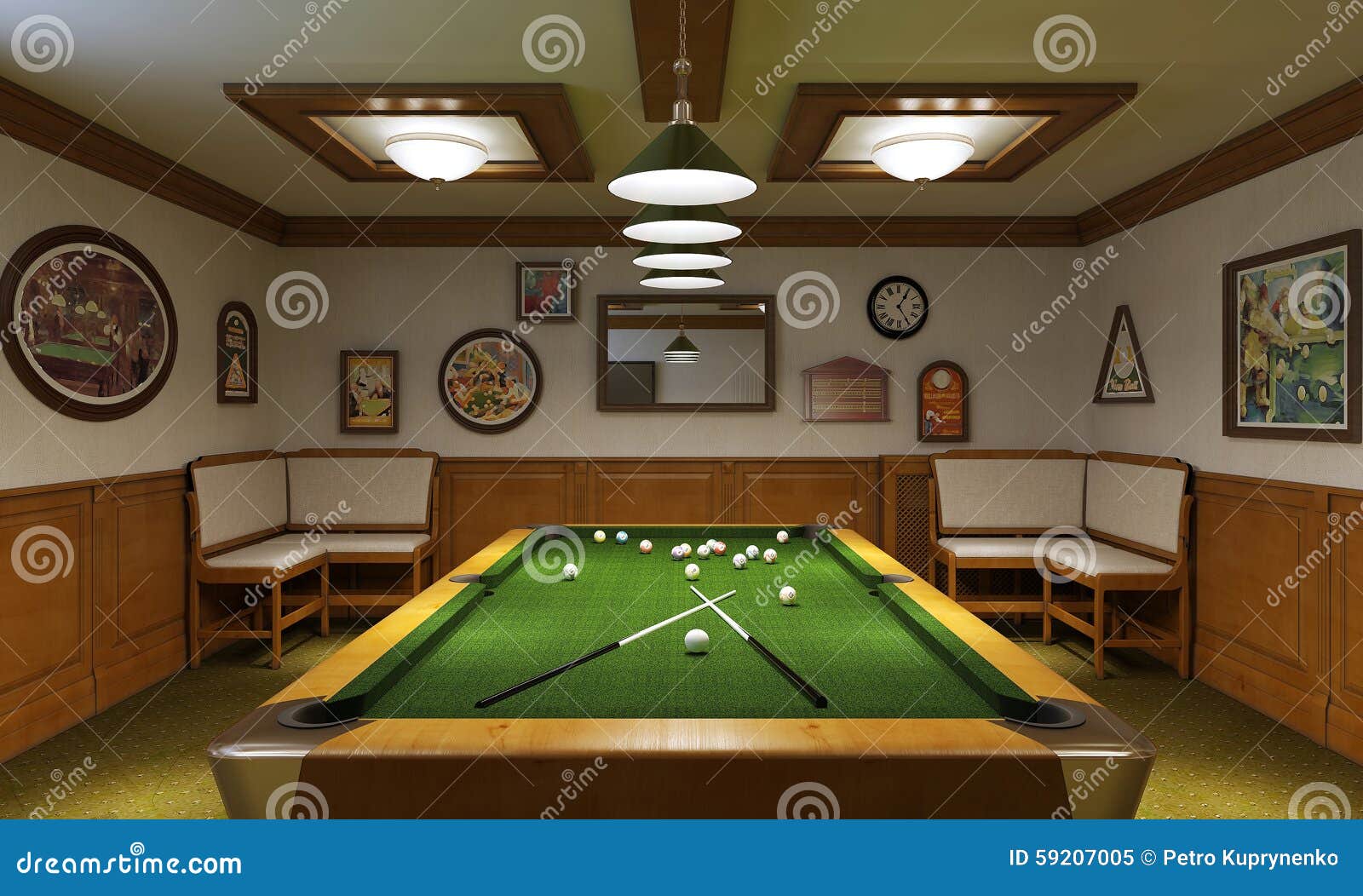Billiard room modern style stock image. Image of modern - 59207005