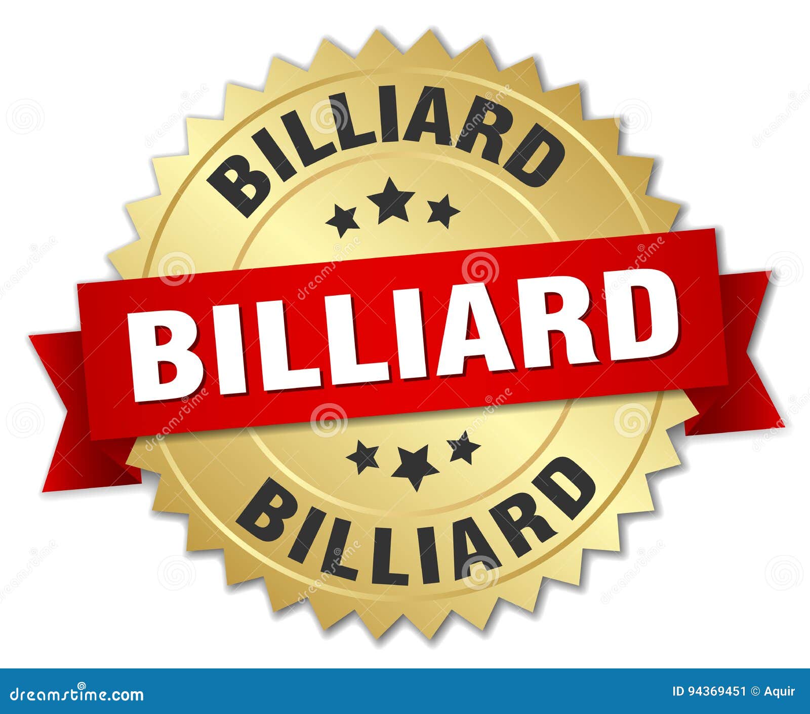 Billiard Round Isolated Badge Stock Vector - Illustration of label ...