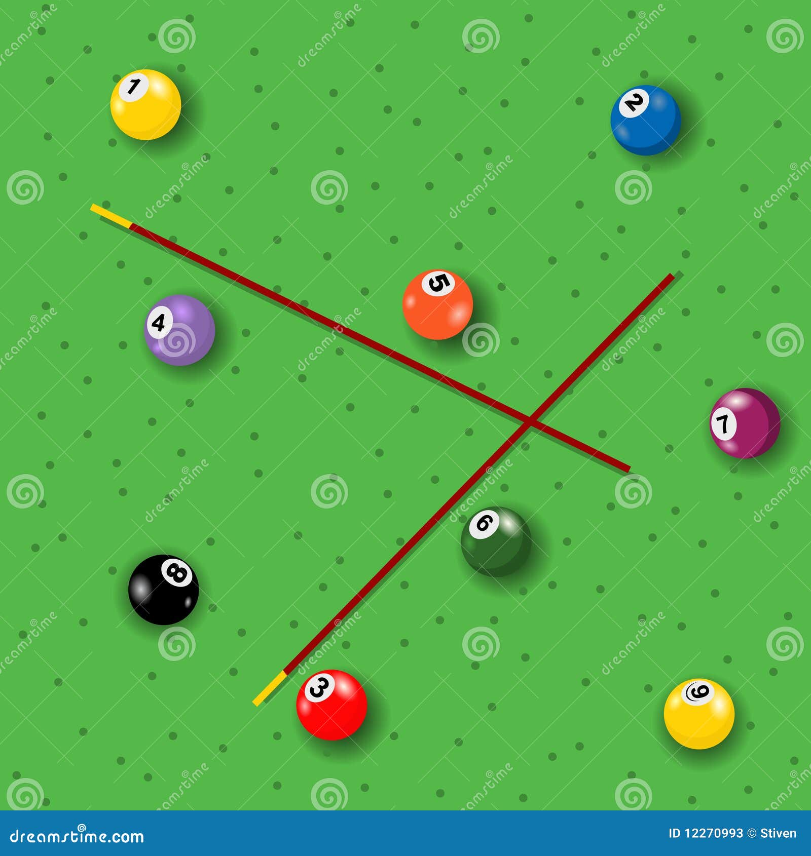 Billiard Seamless Pattern Picture. Image: 12270993