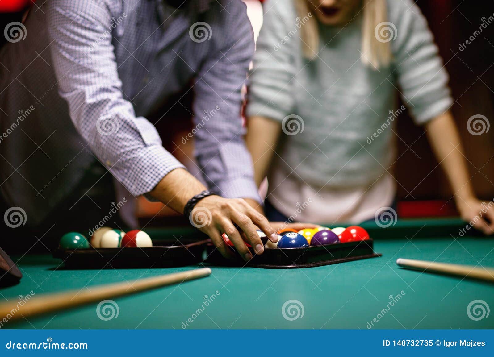 Billiard -sorting Balls for Beginning Game Stock Image - Image of round ...