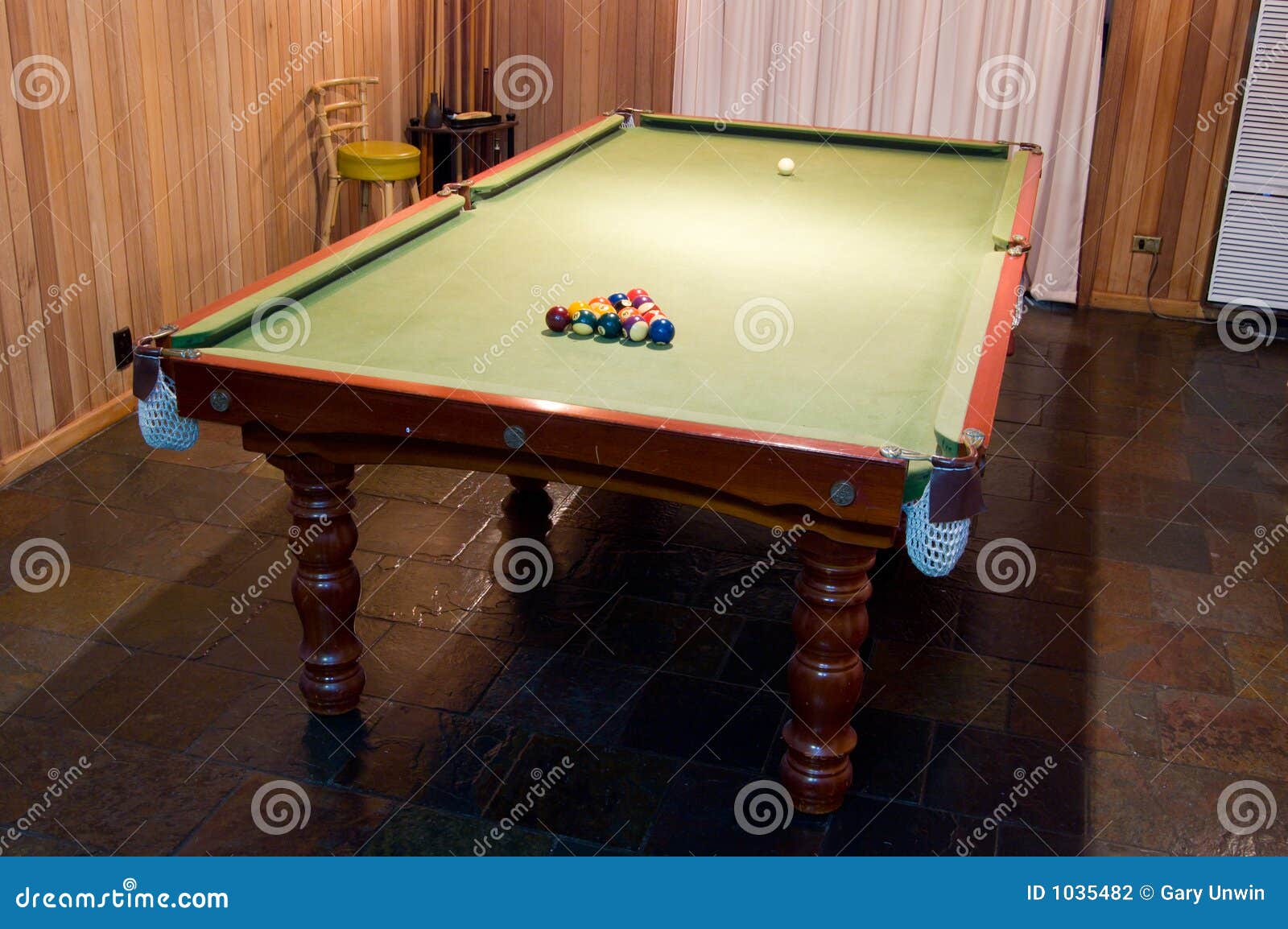 Billiard Table stock photo. Image of snooker, numbered - 1035482