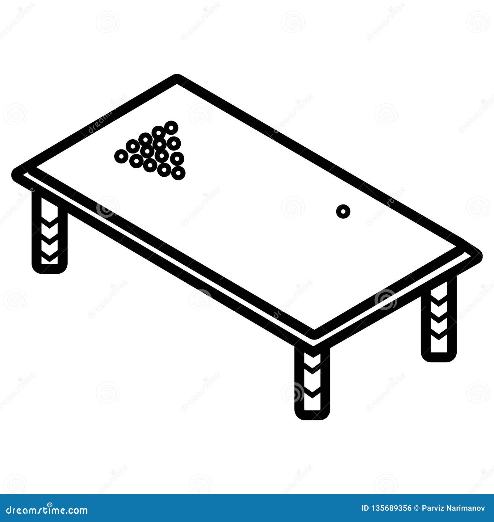 Billiard Table Icon. Game Symbol Stock Illustration - Illustration of ...