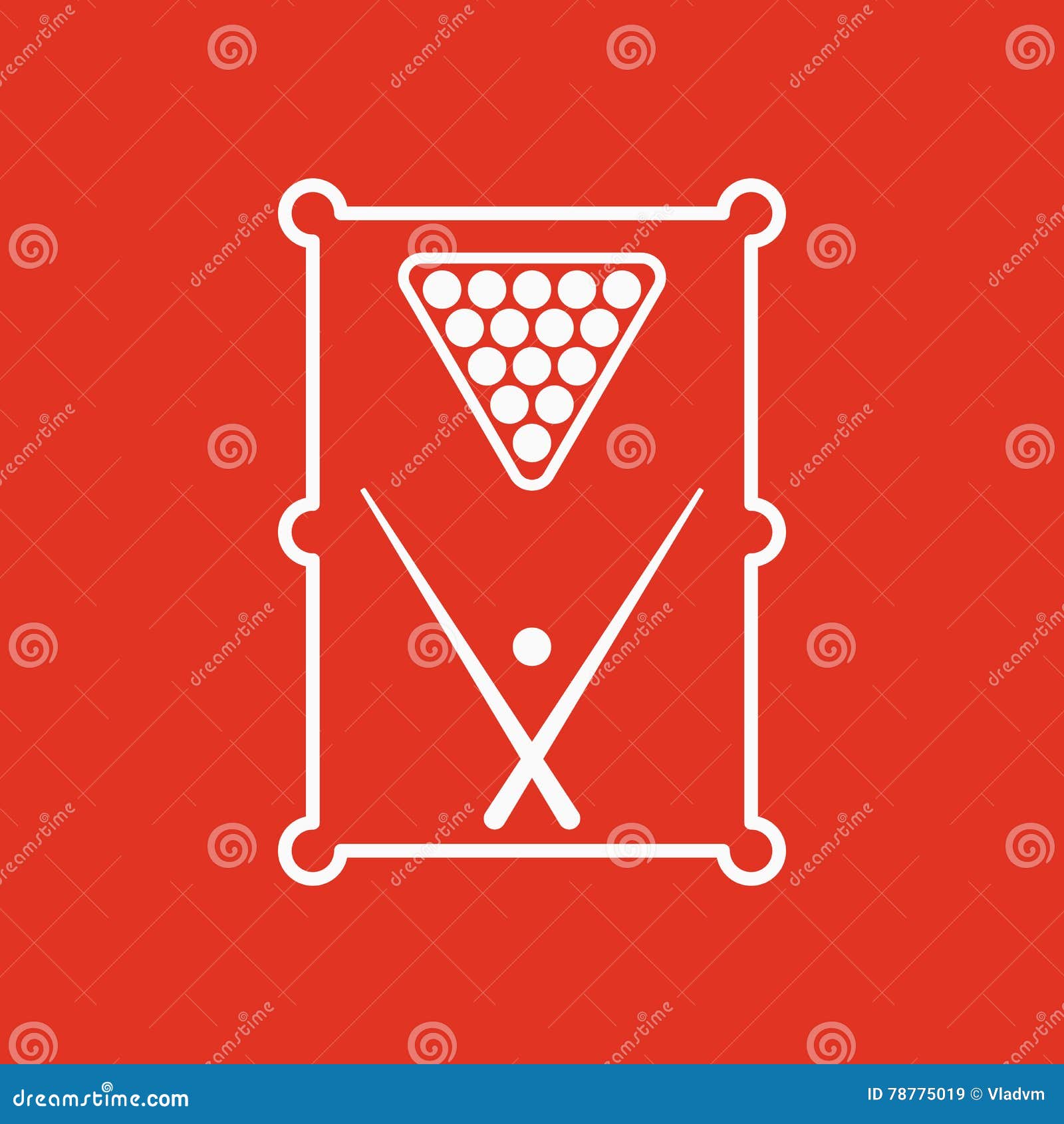 The Billiard Table Icon. Game Symbol Stock Vector - Illustration of ...