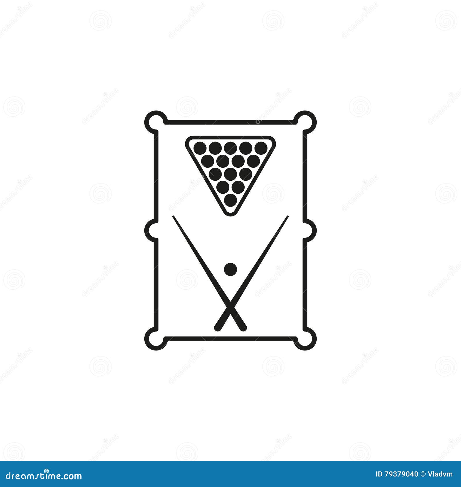 The Billiard Table Icon. Game Symbol Stock Vector - Illustration of ...