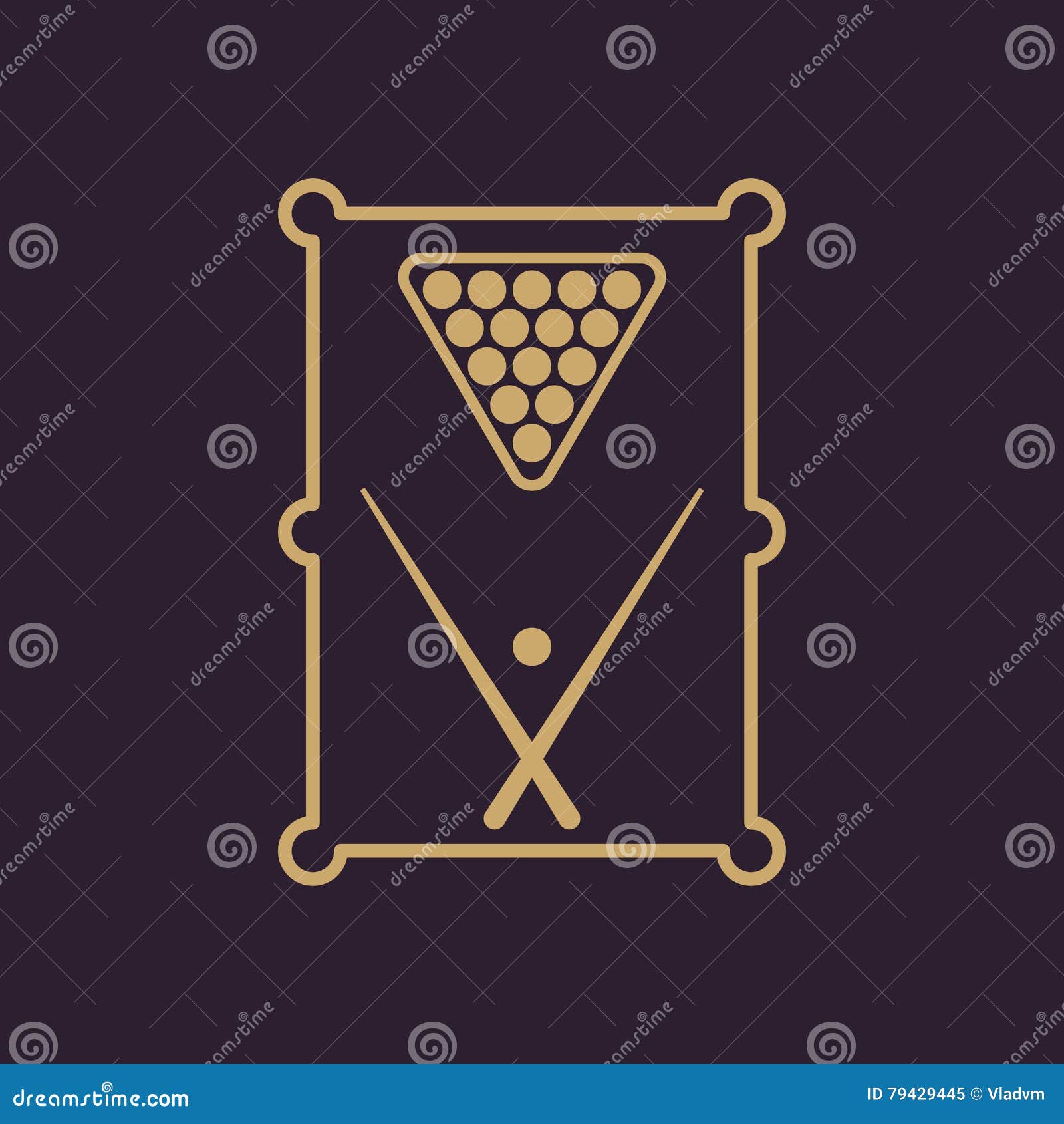 The Billiard Table Icon. Game Symbol Stock Vector - Illustration of ...