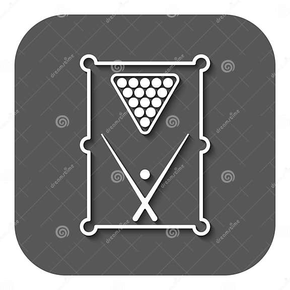 The Billiard Table Icon. Game Symbol Stock Vector - Illustration of ...