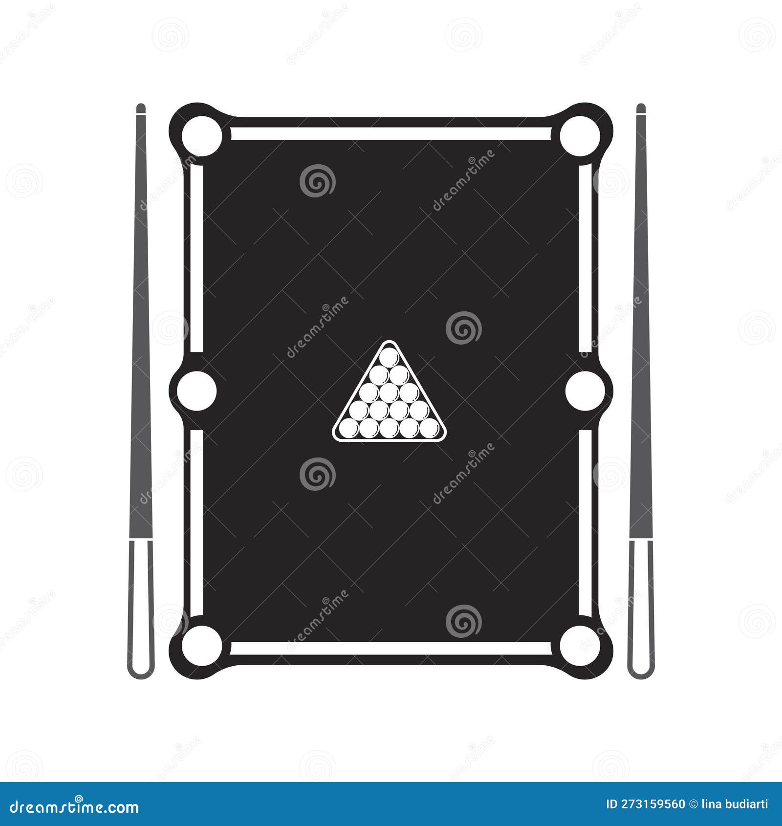 Billiard table icon stock vector. Illustration of sport - 273159560