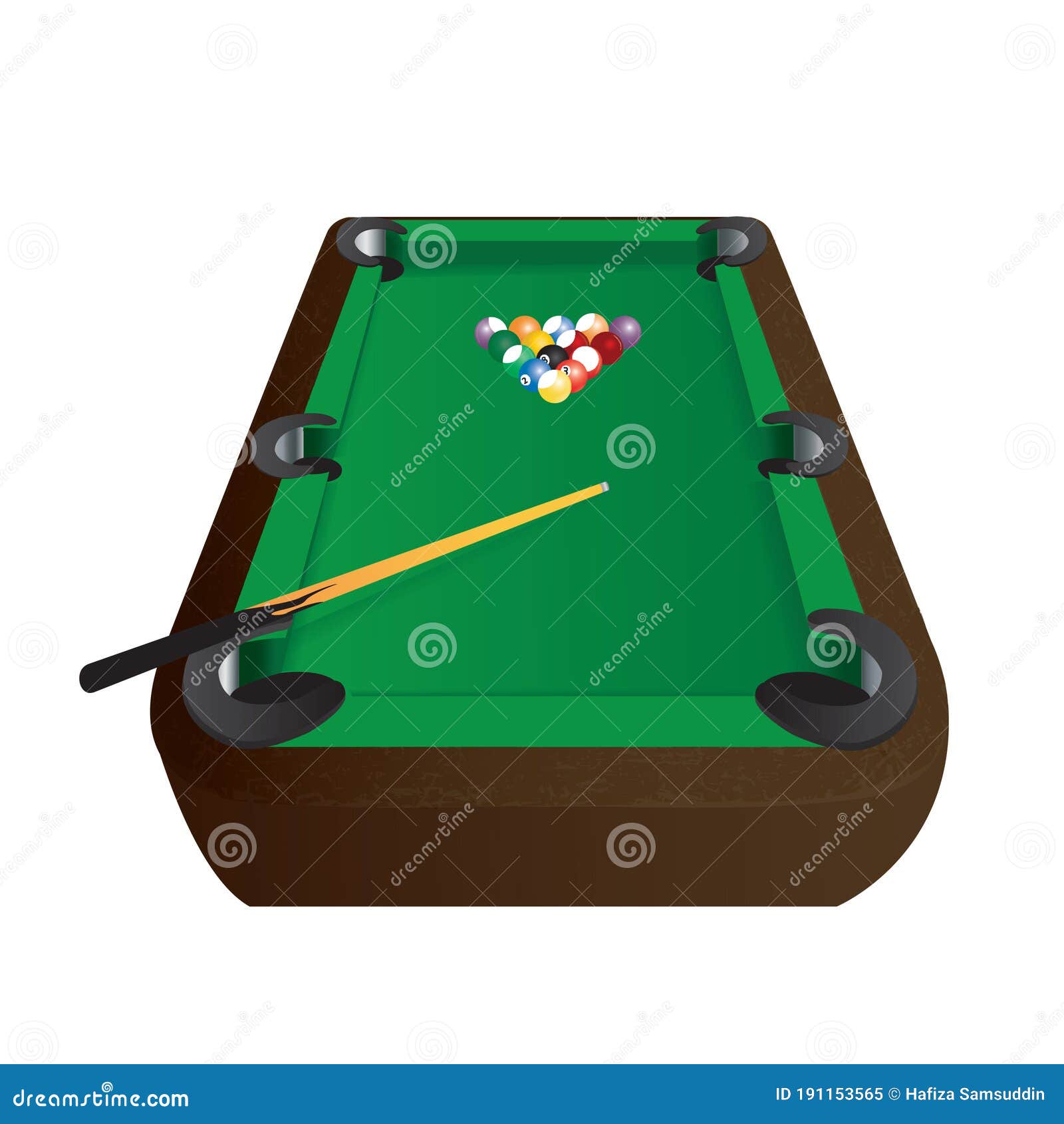 Billiard Table. Vector Illustration Decorative Design Stock Vector ...
