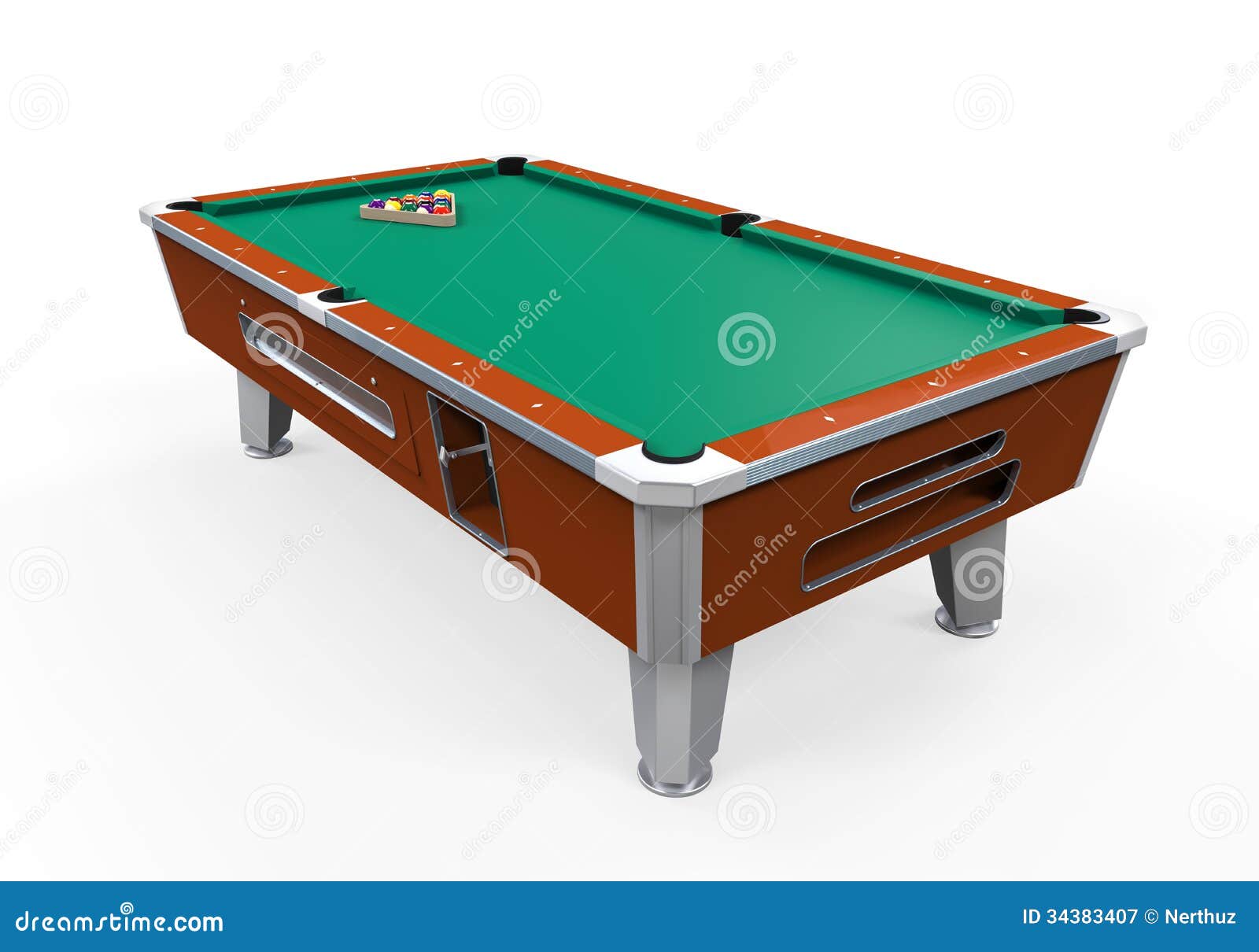 Billiard Table stock illustration. Illustration of hobby - 34383407