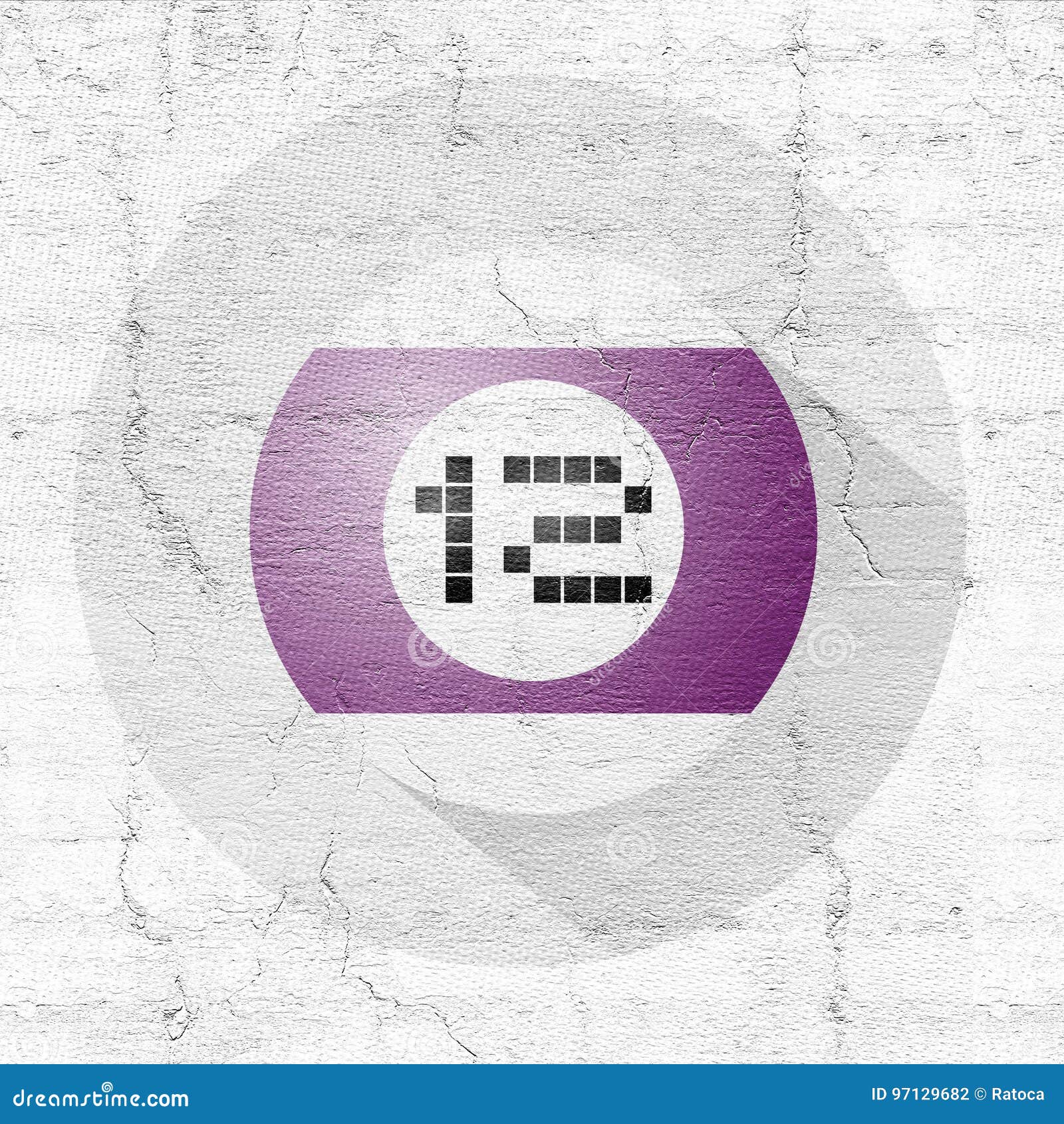 Billiards Ball Number Twelve Symbol Stock Illustration - Illustration ...