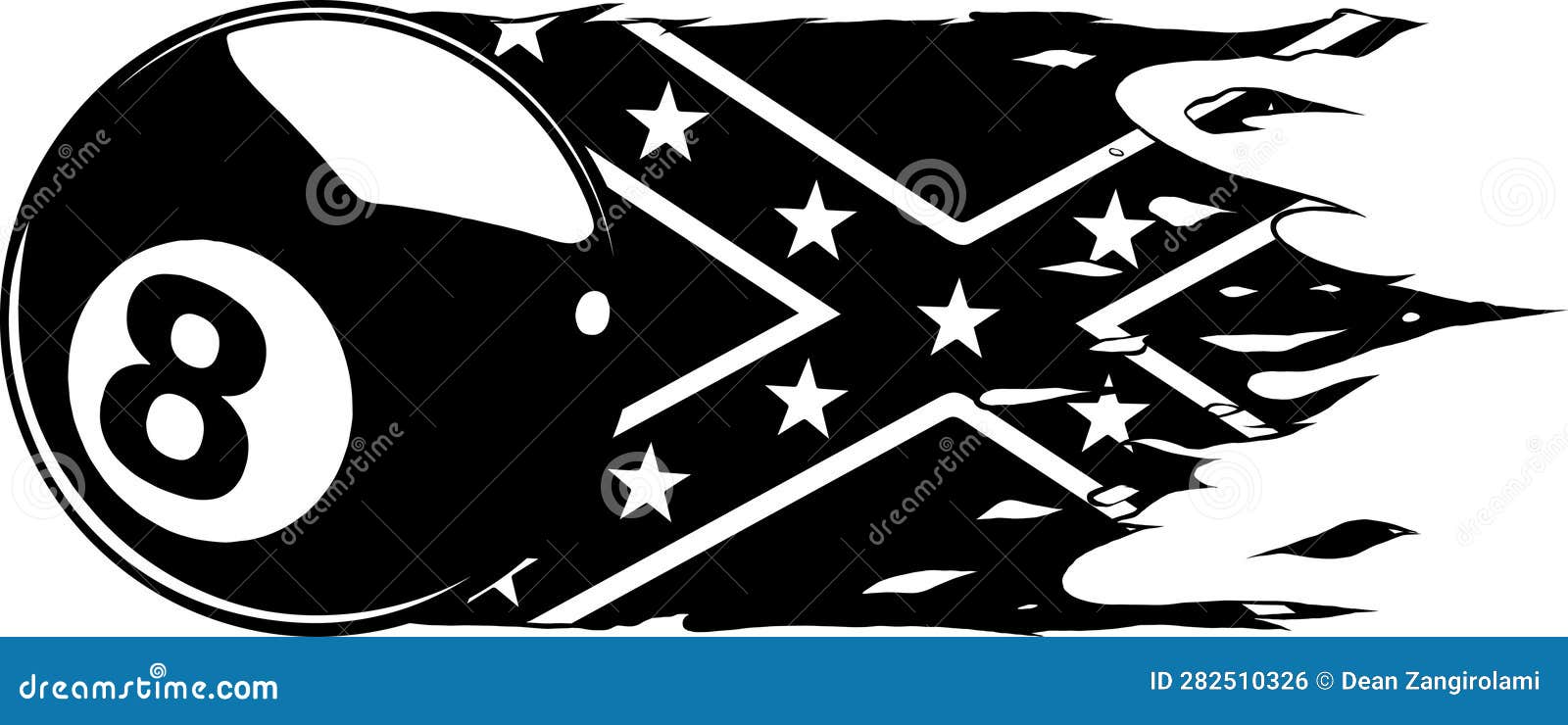 Billiards 8-ball Pool Flat Vector Black and White Stock Vector ...