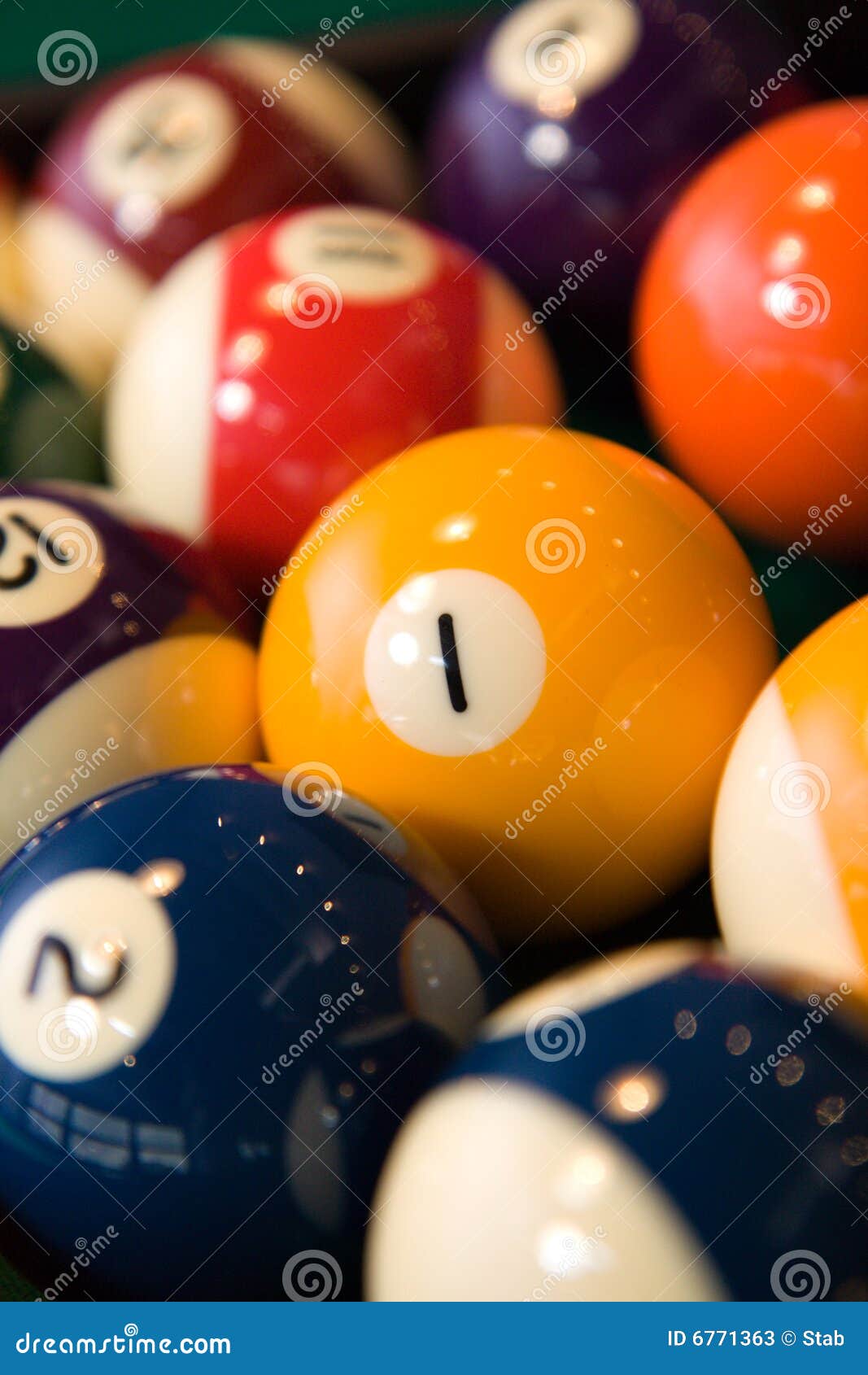 Billiards balls stock image. Image of table, colored, felt - 6771363