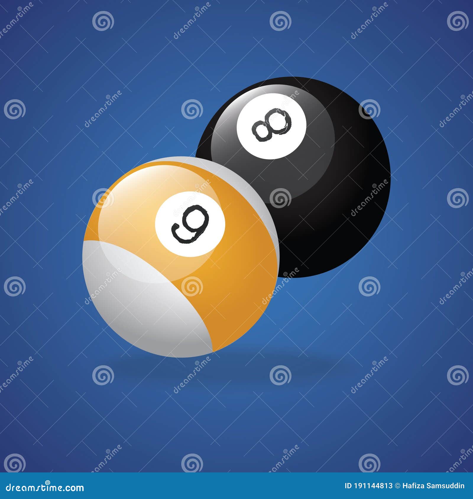 Billiards Balls. Vector Illustration Decorative Design Stock Vector ...