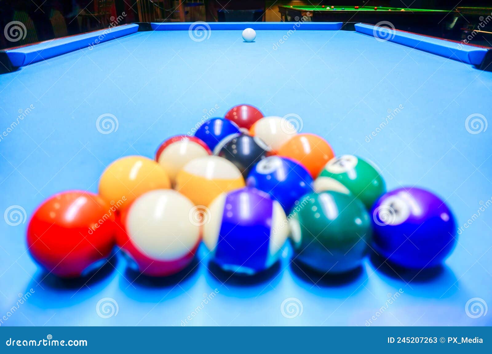 Billiards Game - Beginning of a Game Stock Image - Image of recreation ...