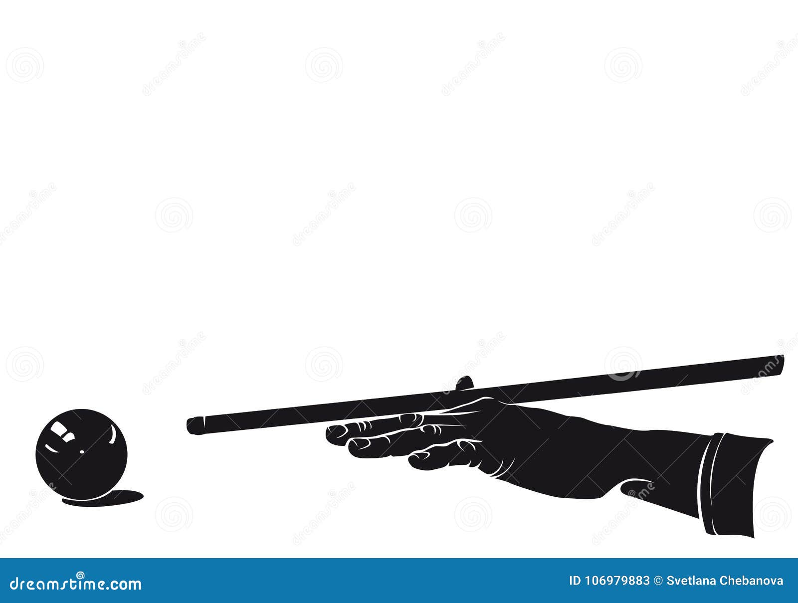 Billiards hand player stock vector. Illustration of club - 106979883