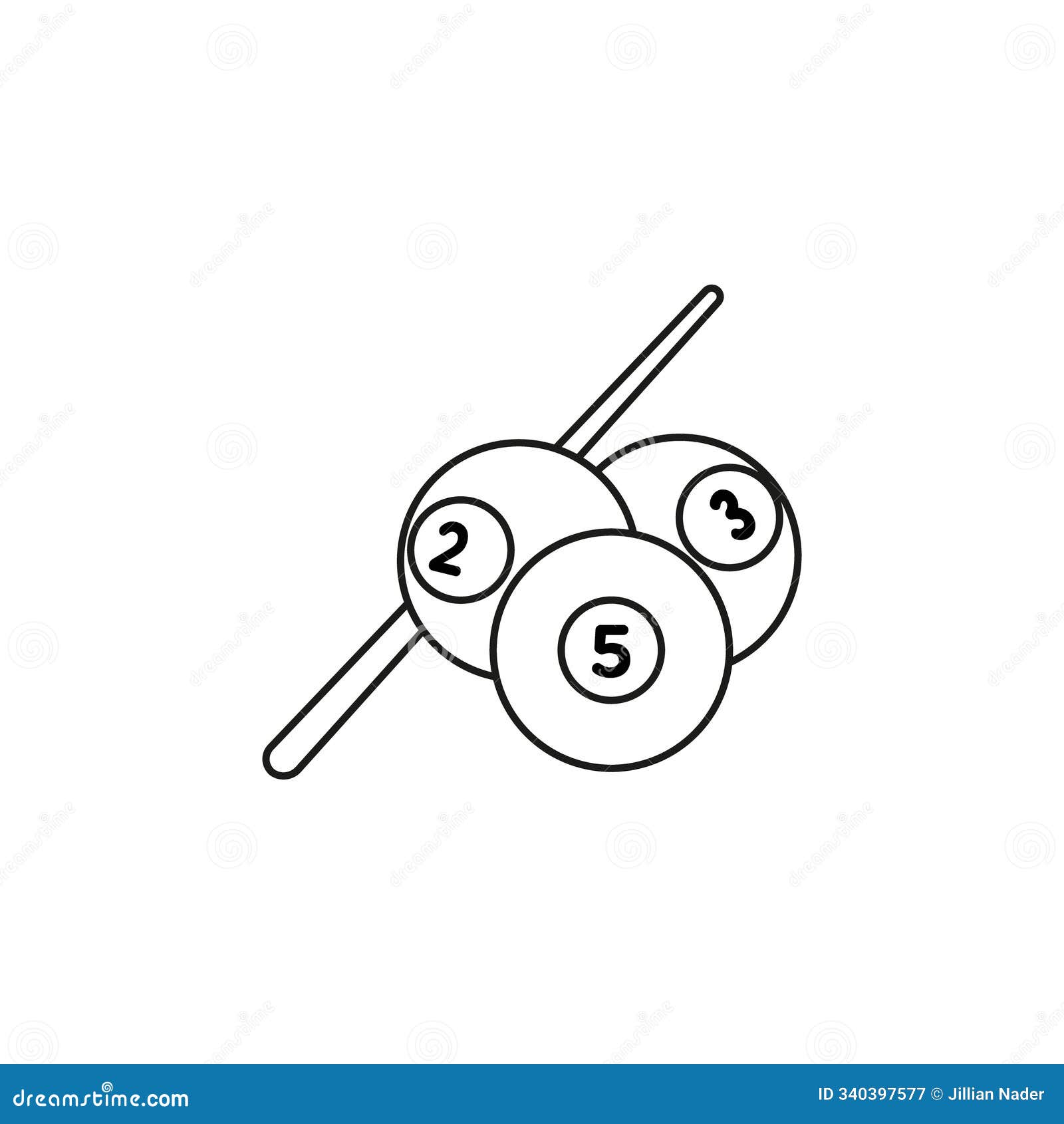 Billiards Icon Flat Line Symbol Set Stock Illustration - Illustration ...